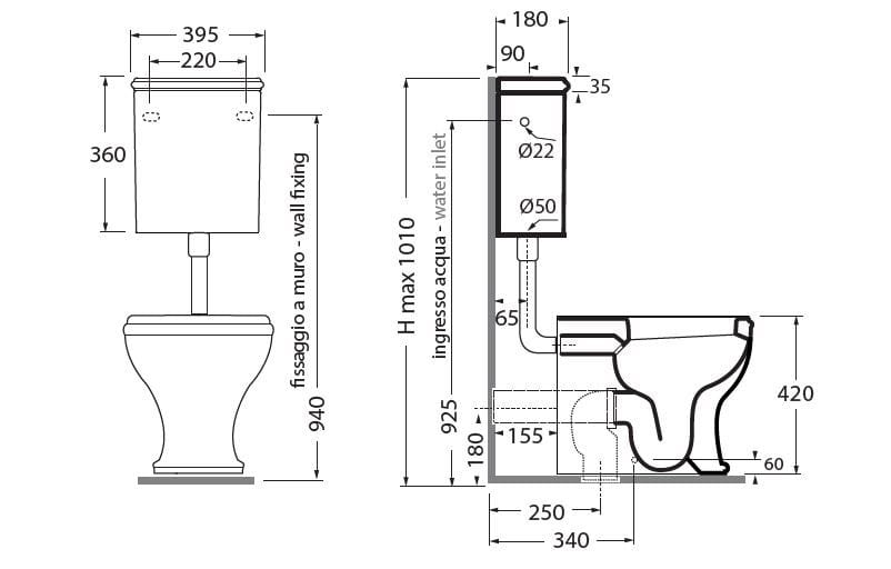 CHARME Ceramic WC cistern By Azzurra Ceramica | design Laudani & Romanelli