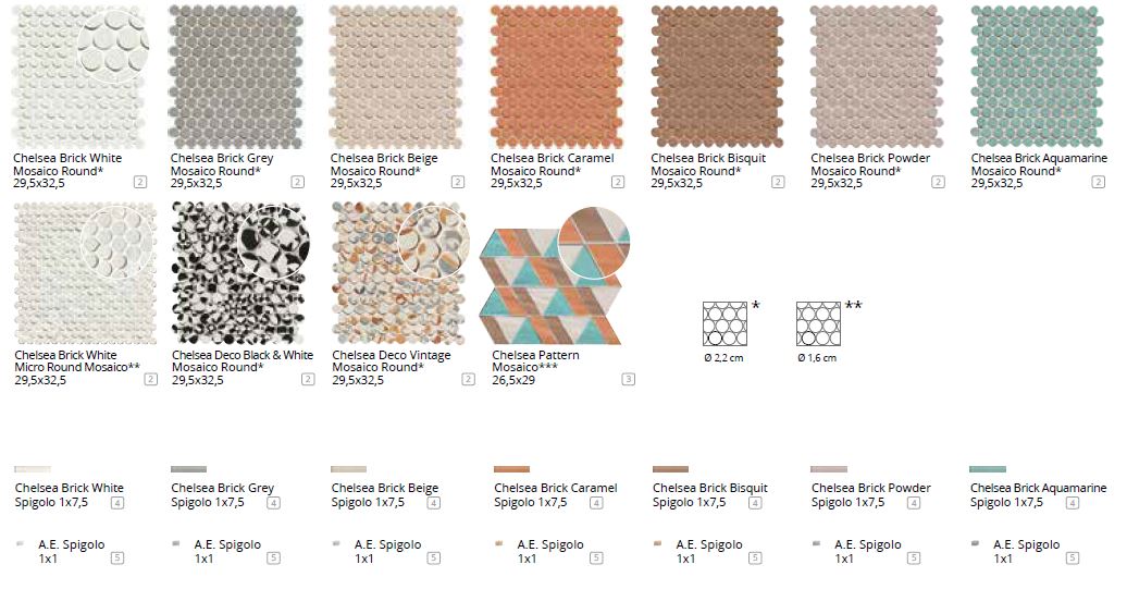 CHELSEA BRICK | Mosaic By FAP ceramiche