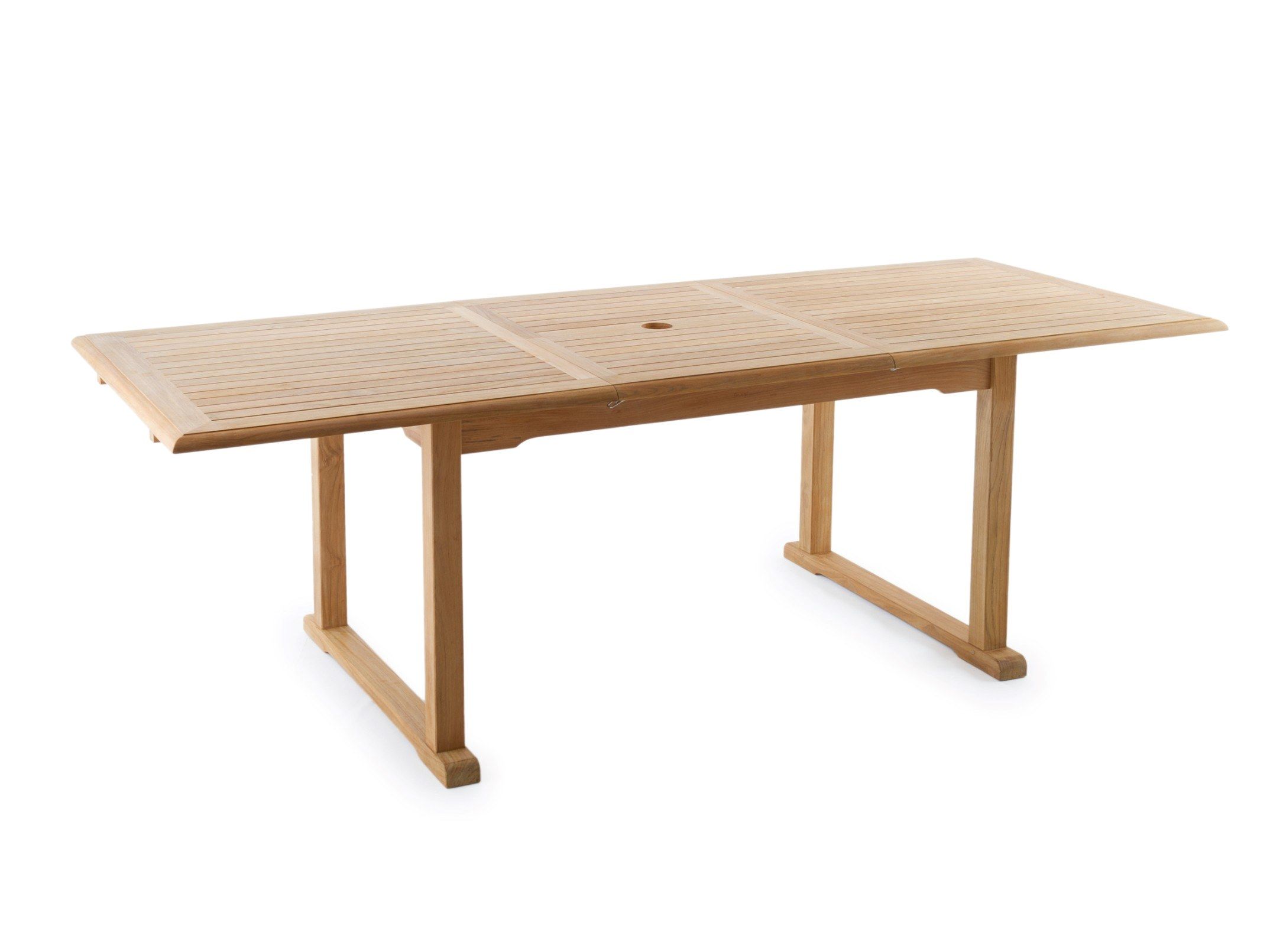 CHELSEA Extending rectangular teak table By Unopiù