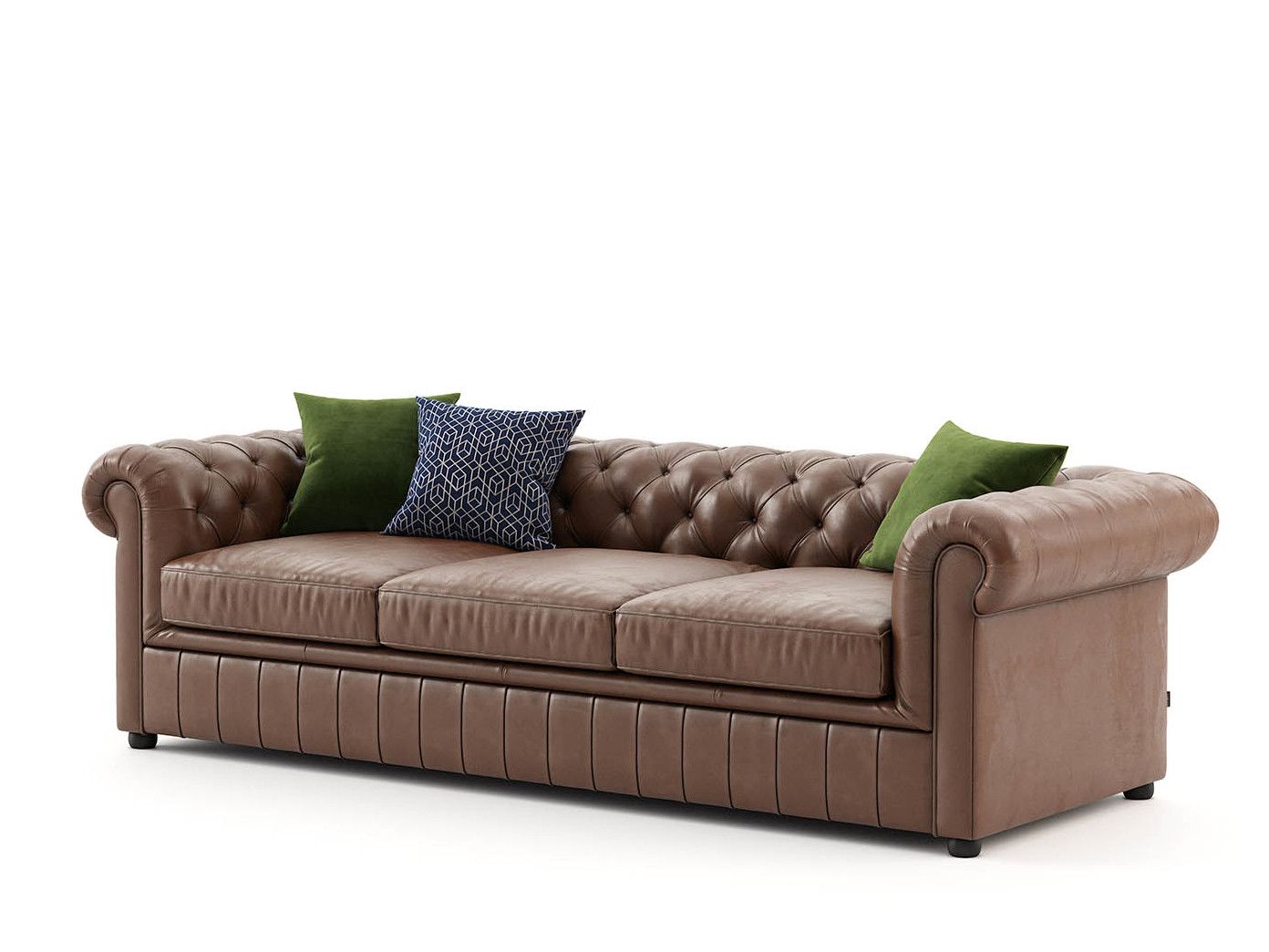 CHESTER | Sofa 3 seater tufted leather sofa By Laskasas