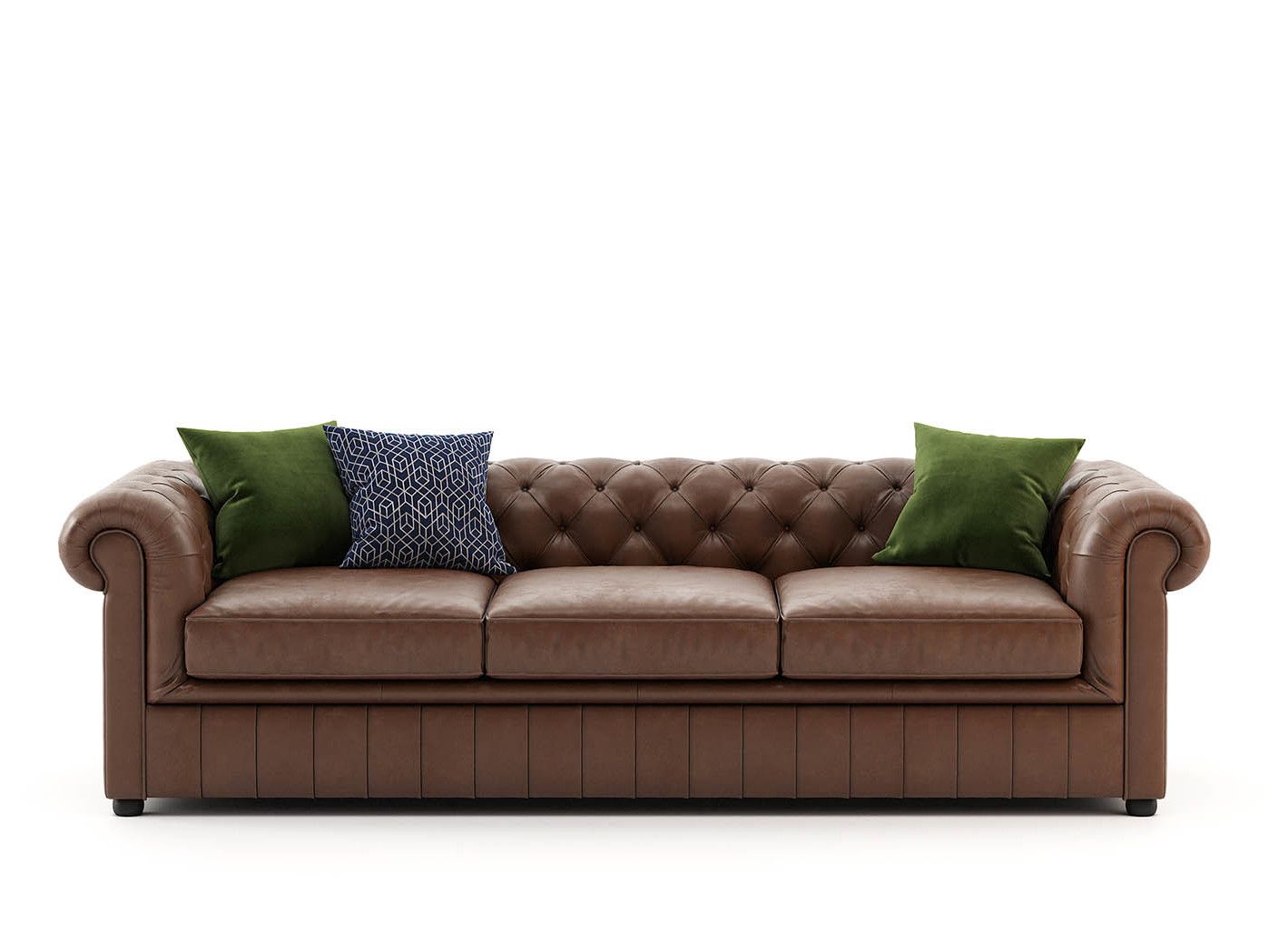 CHESTER | Sofa 3 seater tufted leather sofa By Laskasas