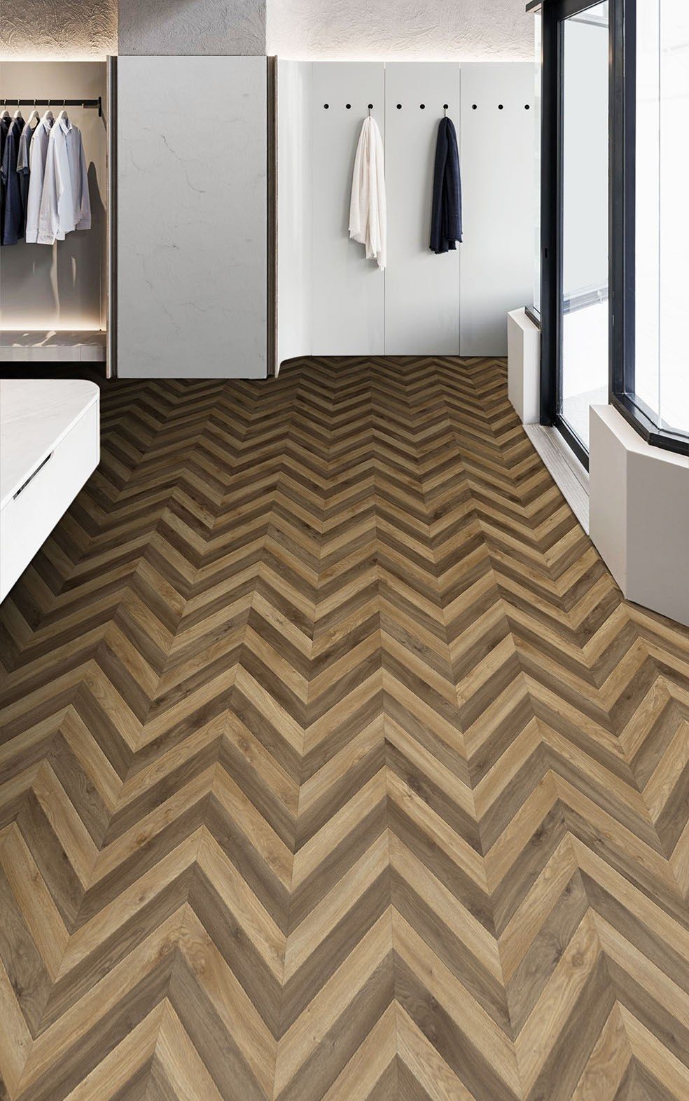 STUDIO MOODS - CHEVRON Pavimento in LVT By IVC Commercial