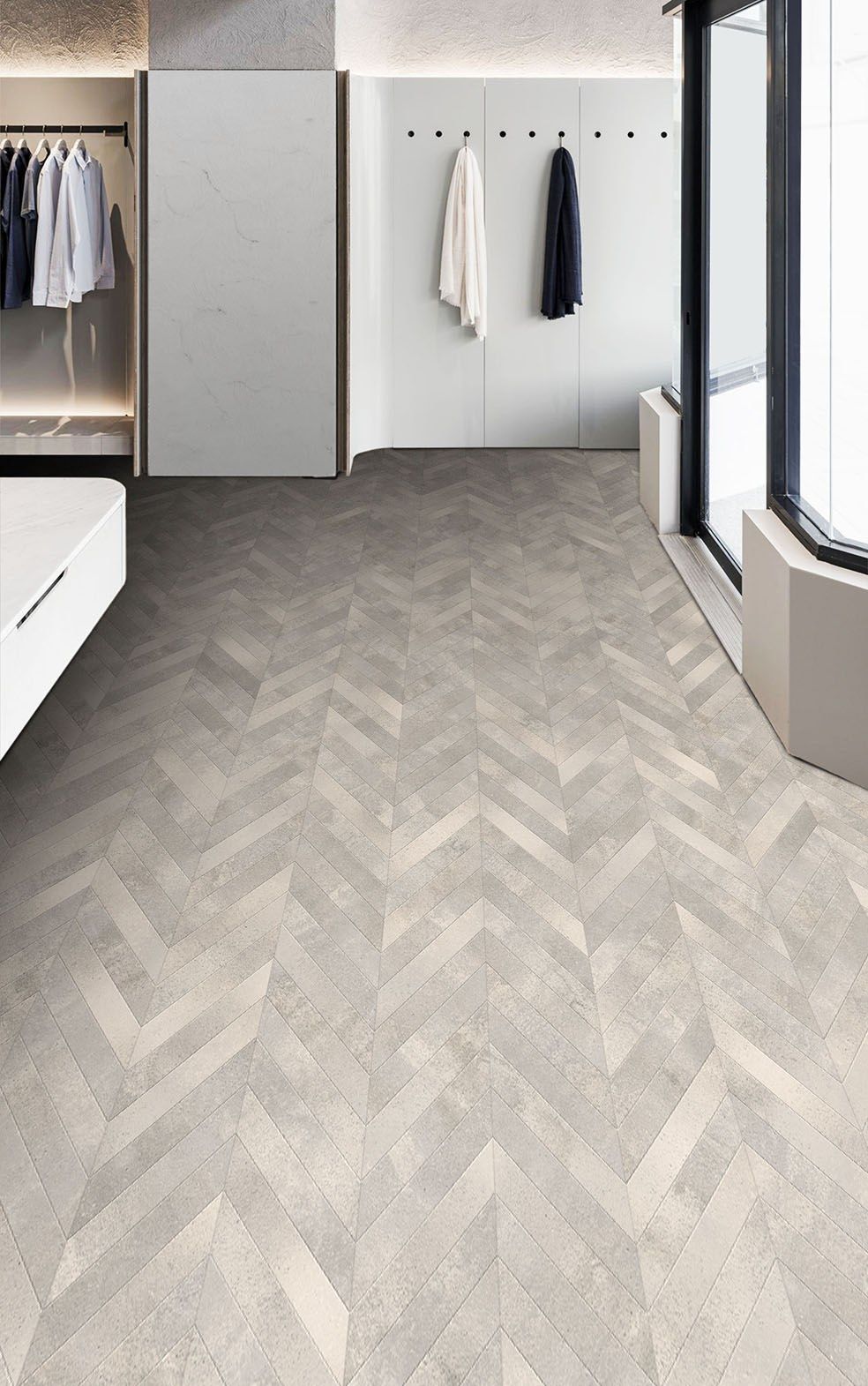 STUDIO MOODS - CHEVRON Pavimento in LVT By IVC Commercial