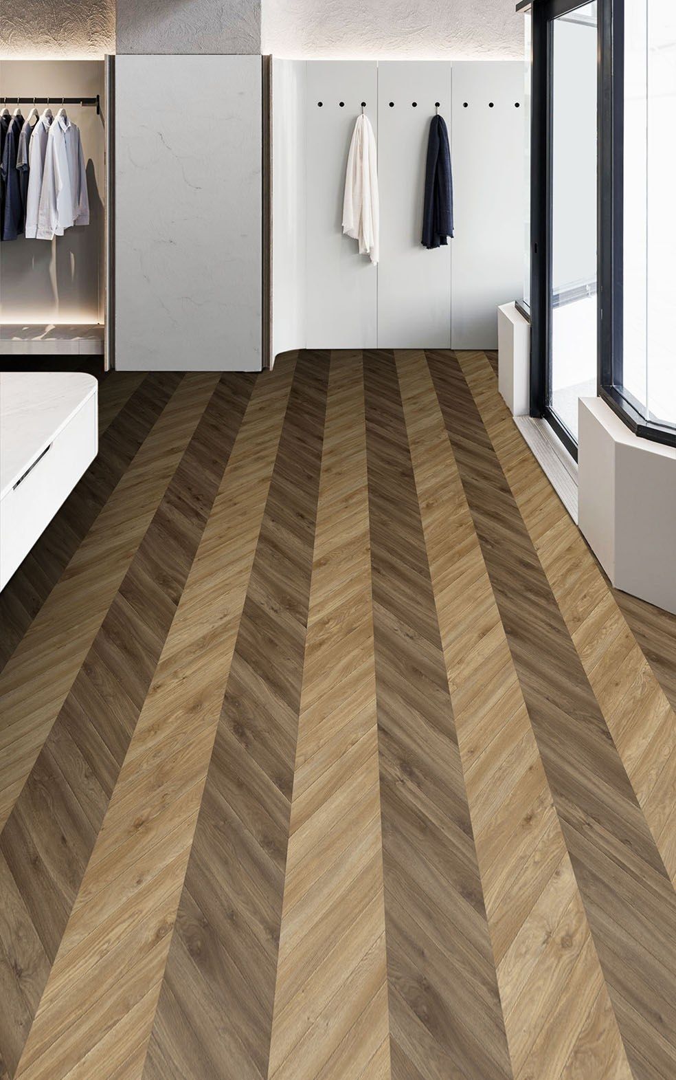STUDIO MOODS - CHEVRON Pavimento in LVT By IVC Commercial