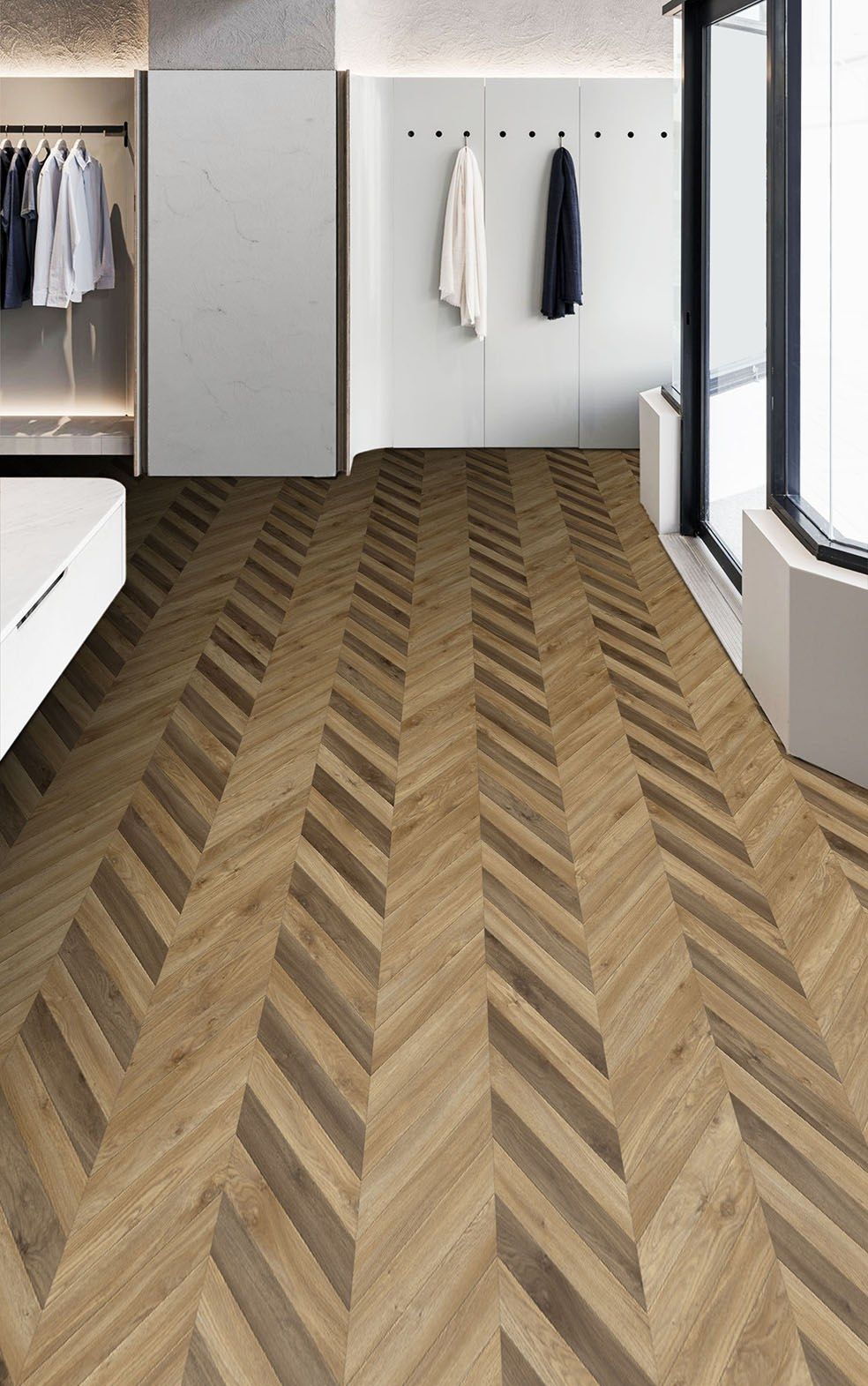 STUDIO MOODS - CHEVRON Pavimento in LVT By IVC Commercial