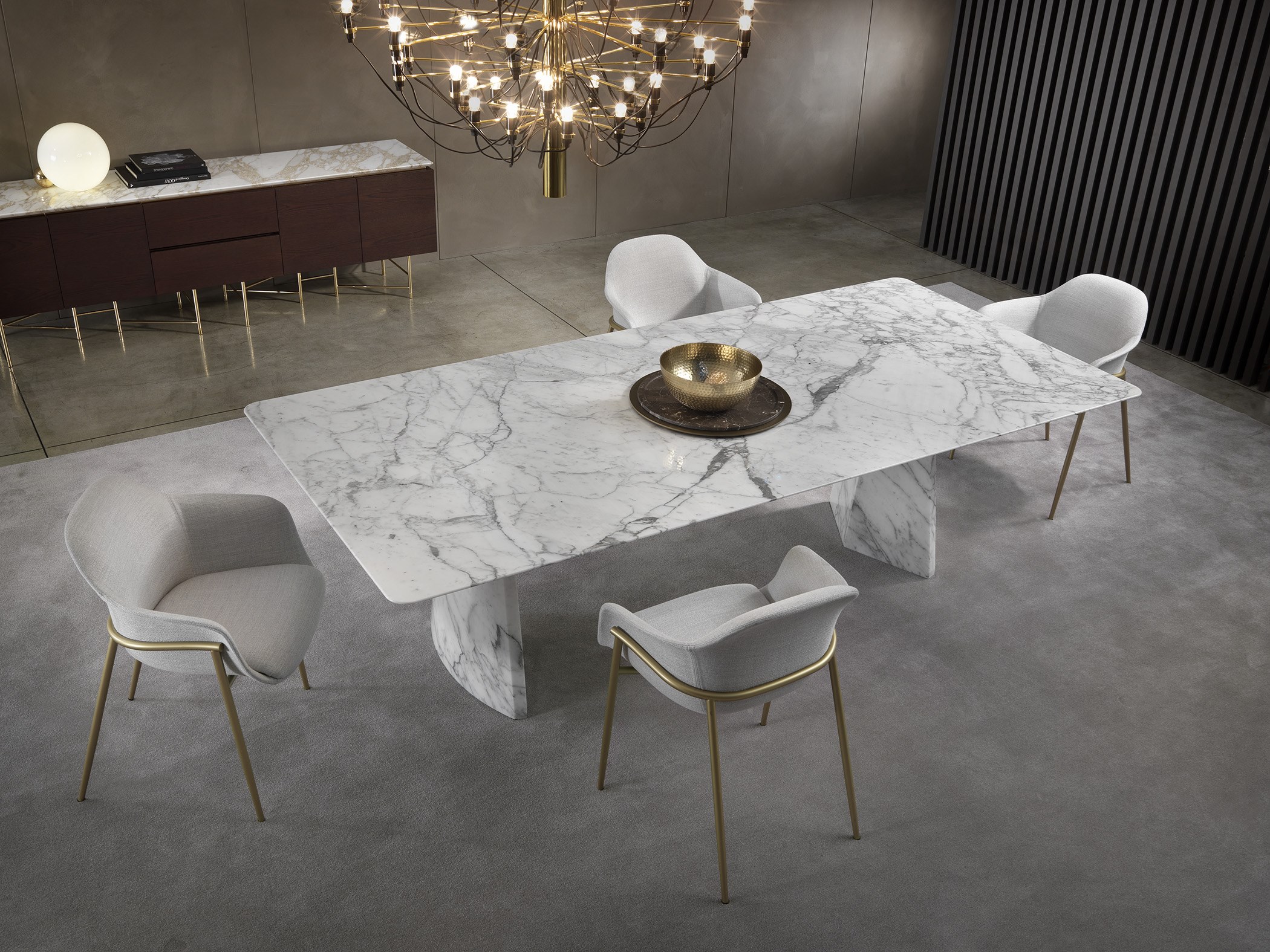CHIA METAL Fabric chair with armrests By Marelli | design Stefano ...