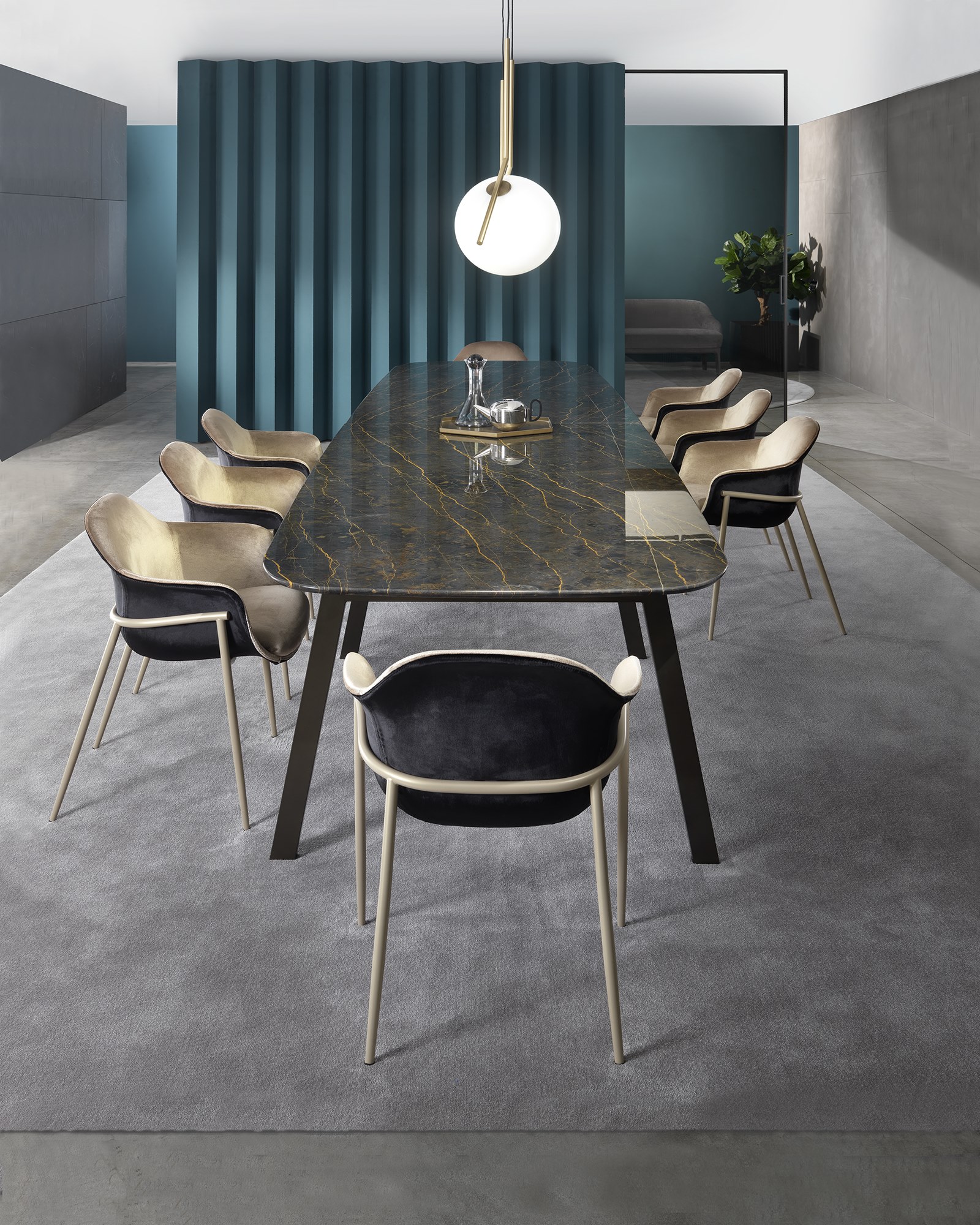 CHIA METAL Fabric chair with armrests By Marelli | design Stefano ...