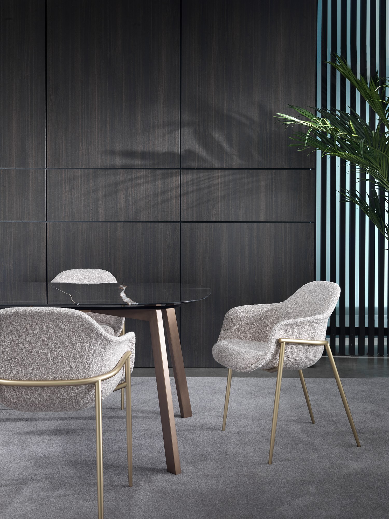 CHIA METAL Fabric chair with armrests By Marelli | design Stefano ...