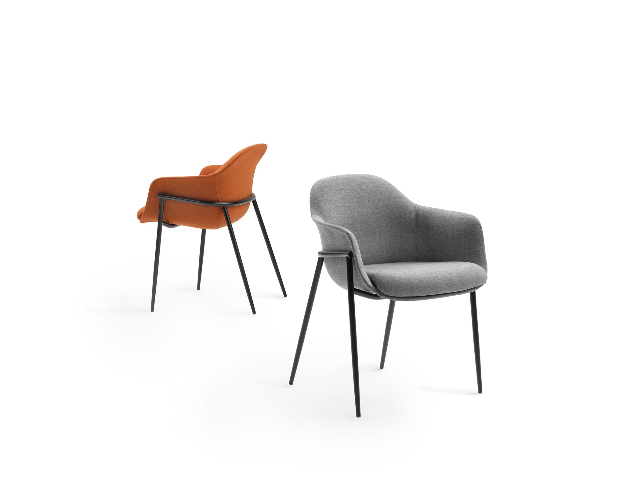CHIA METAL Fabric chair with armrests By Marelli | design Stefano ...