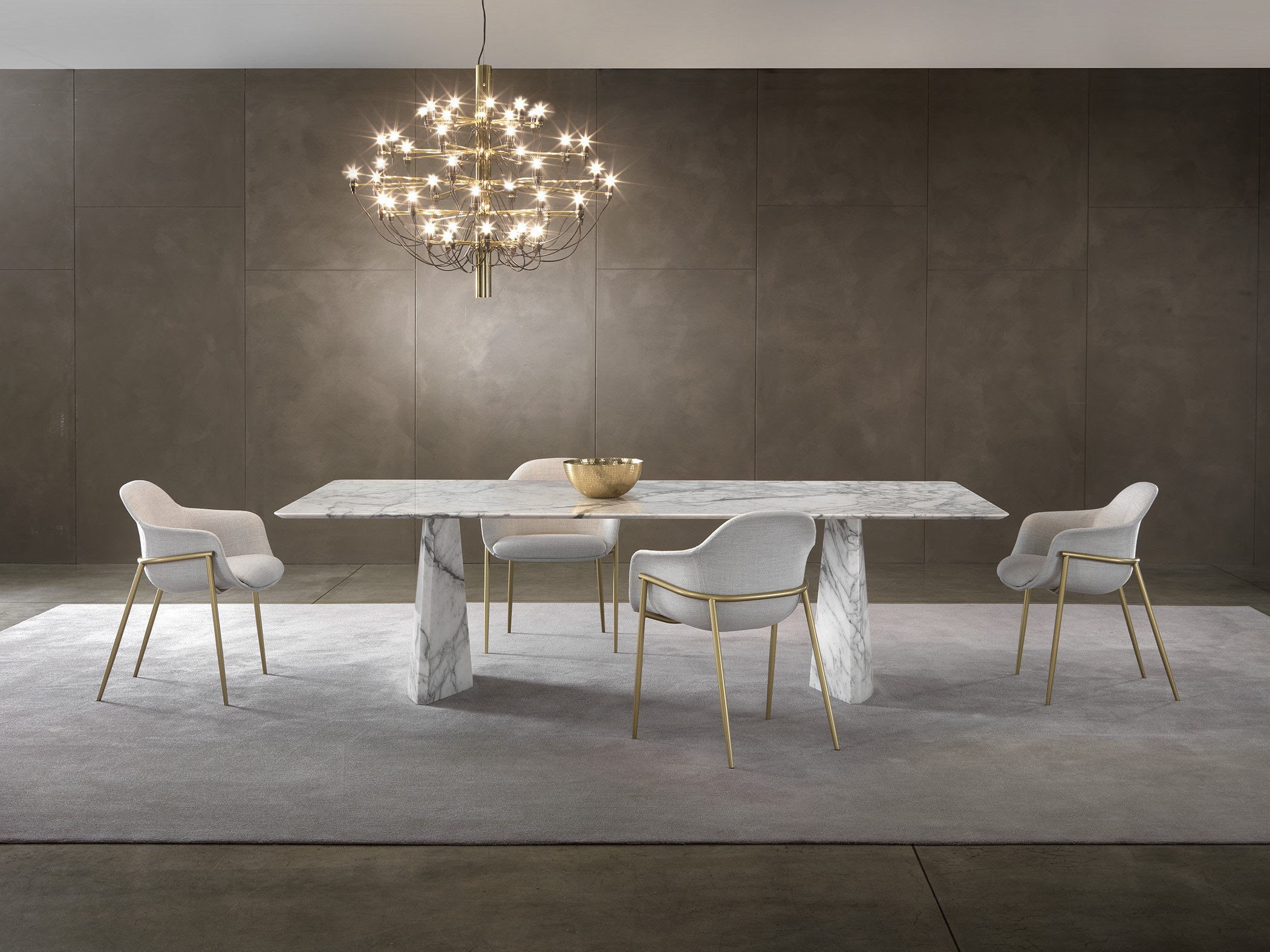 CHIA METAL Fabric chair with armrests By Marelli | design Stefano ...