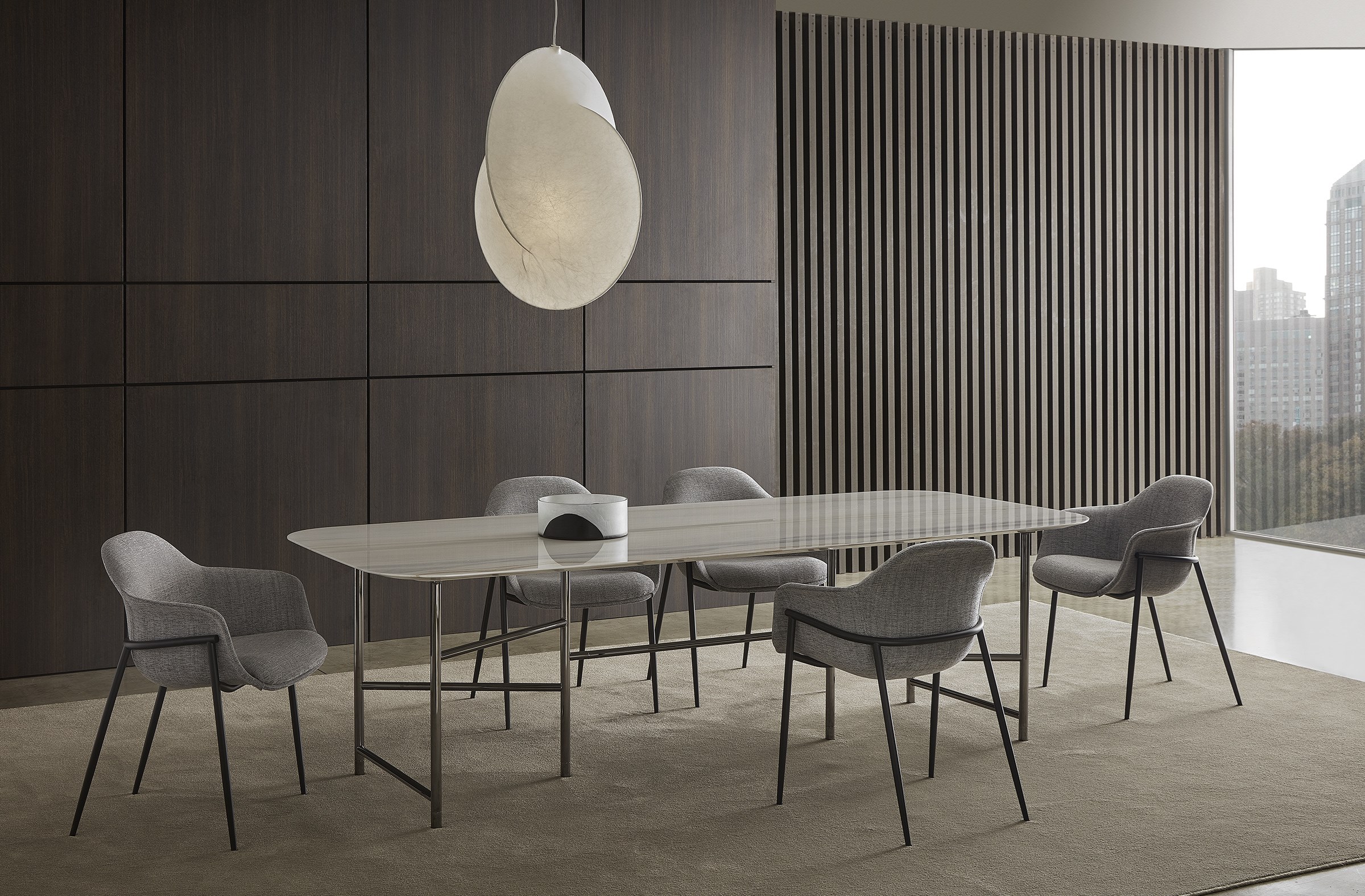 CHIA METAL Fabric chair with armrests By Marelli | design Stefano ...