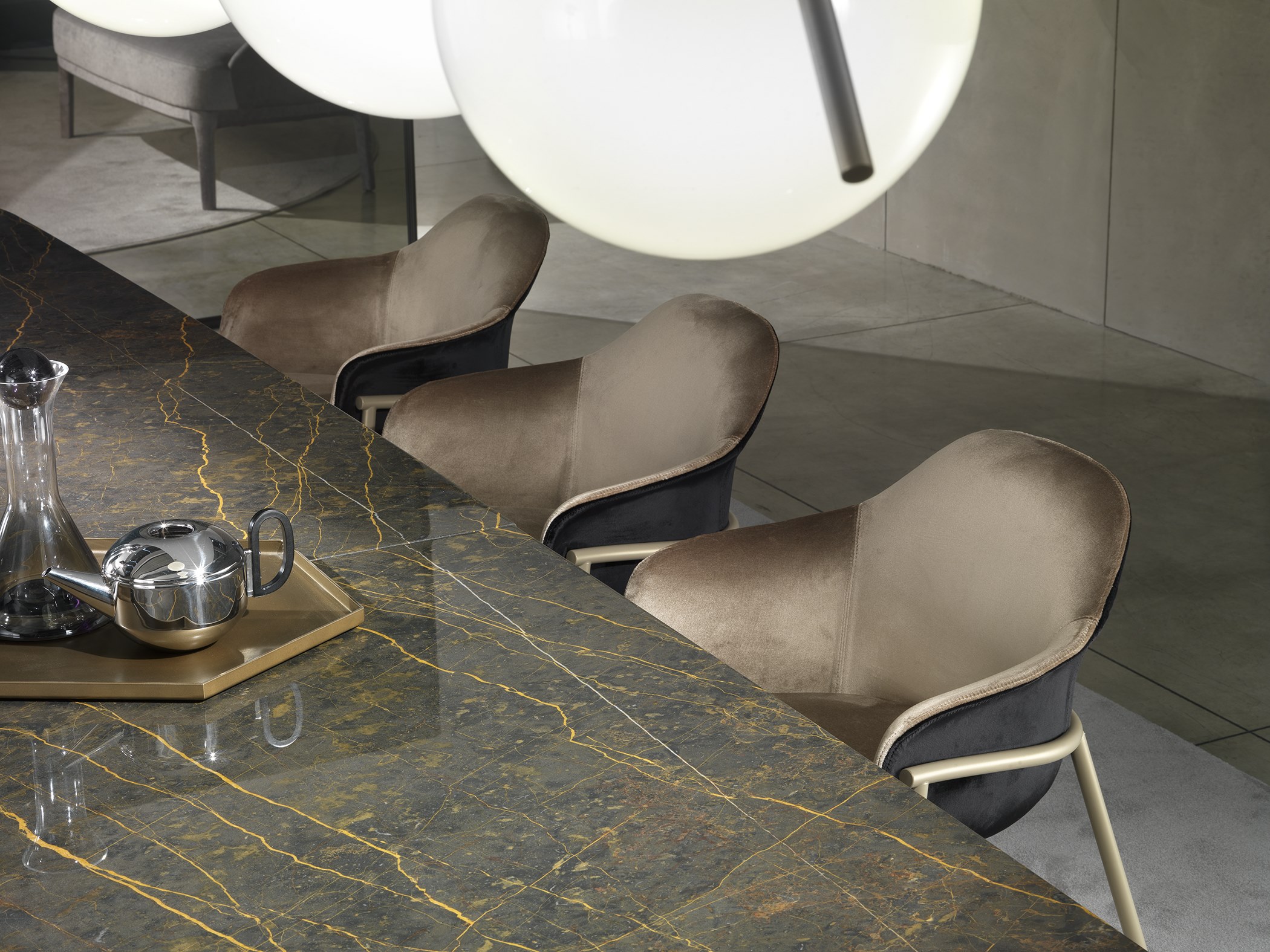 CHIA METAL Fabric chair with armrests By Marelli | design Stefano ...