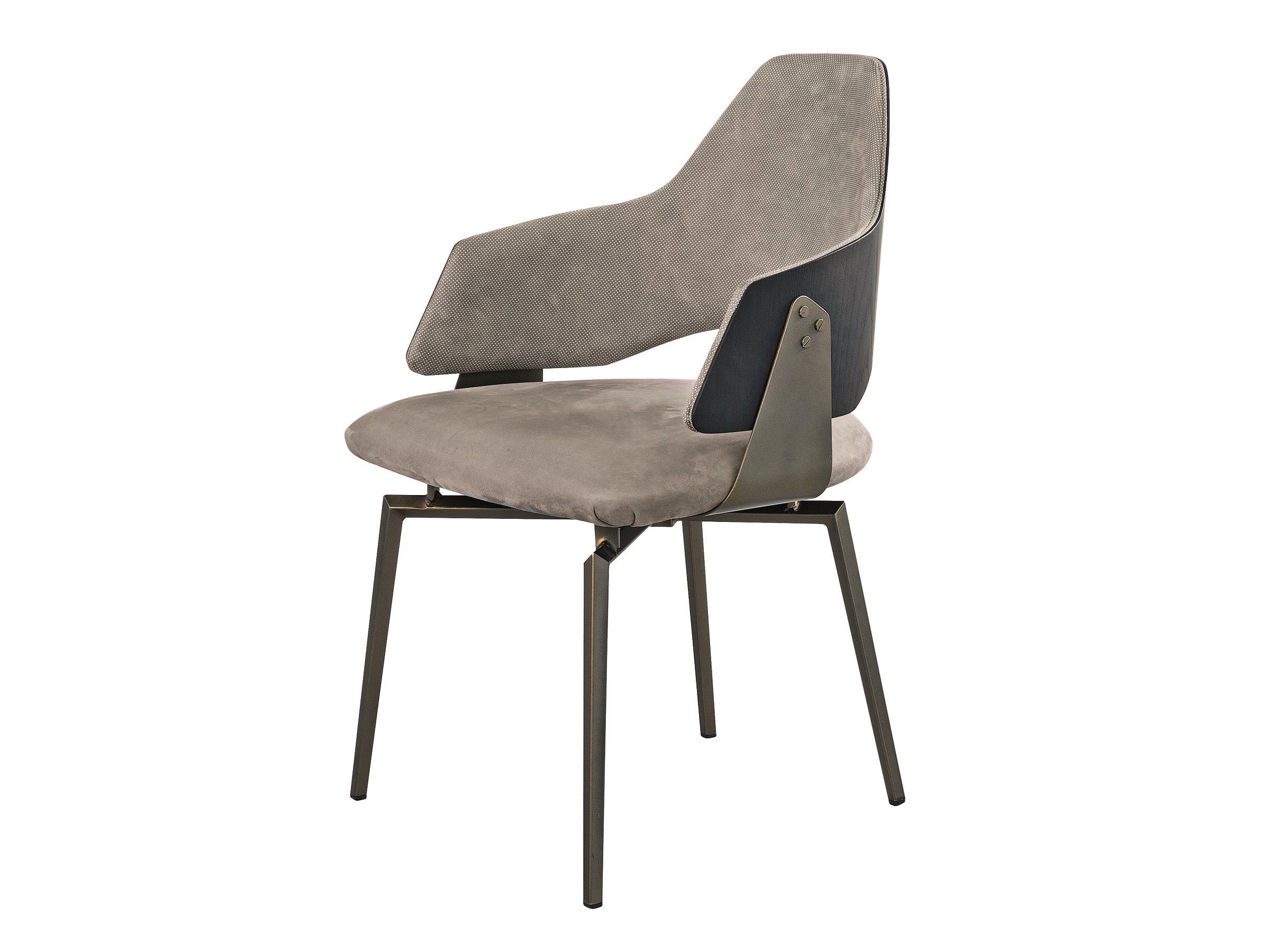 Upholstered nabuk chair with armrests CHLOE Chloe Collection By Shake ...