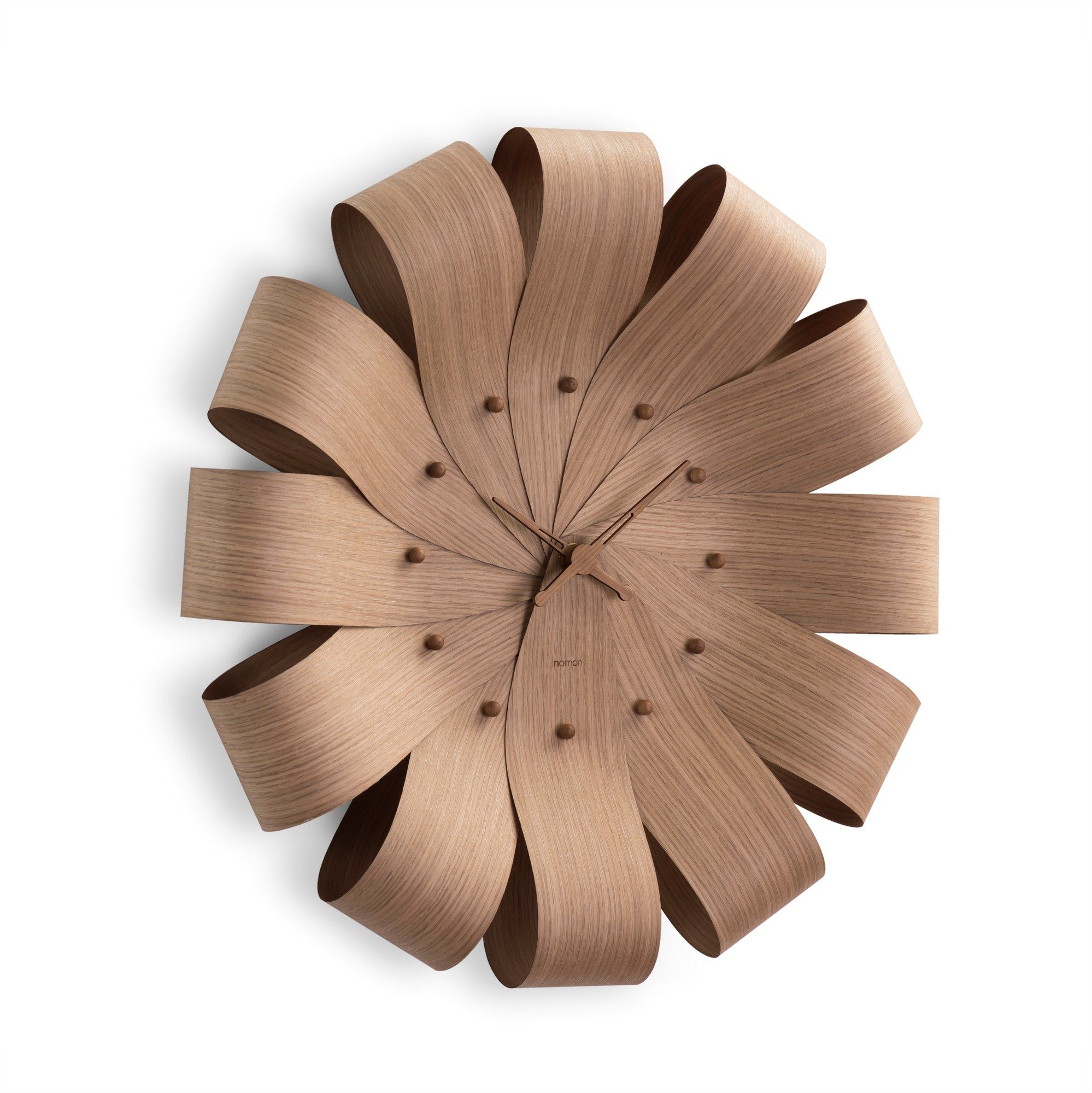 Wall-mounted wooden clock CICLO By nomon design Andrés Martínez
