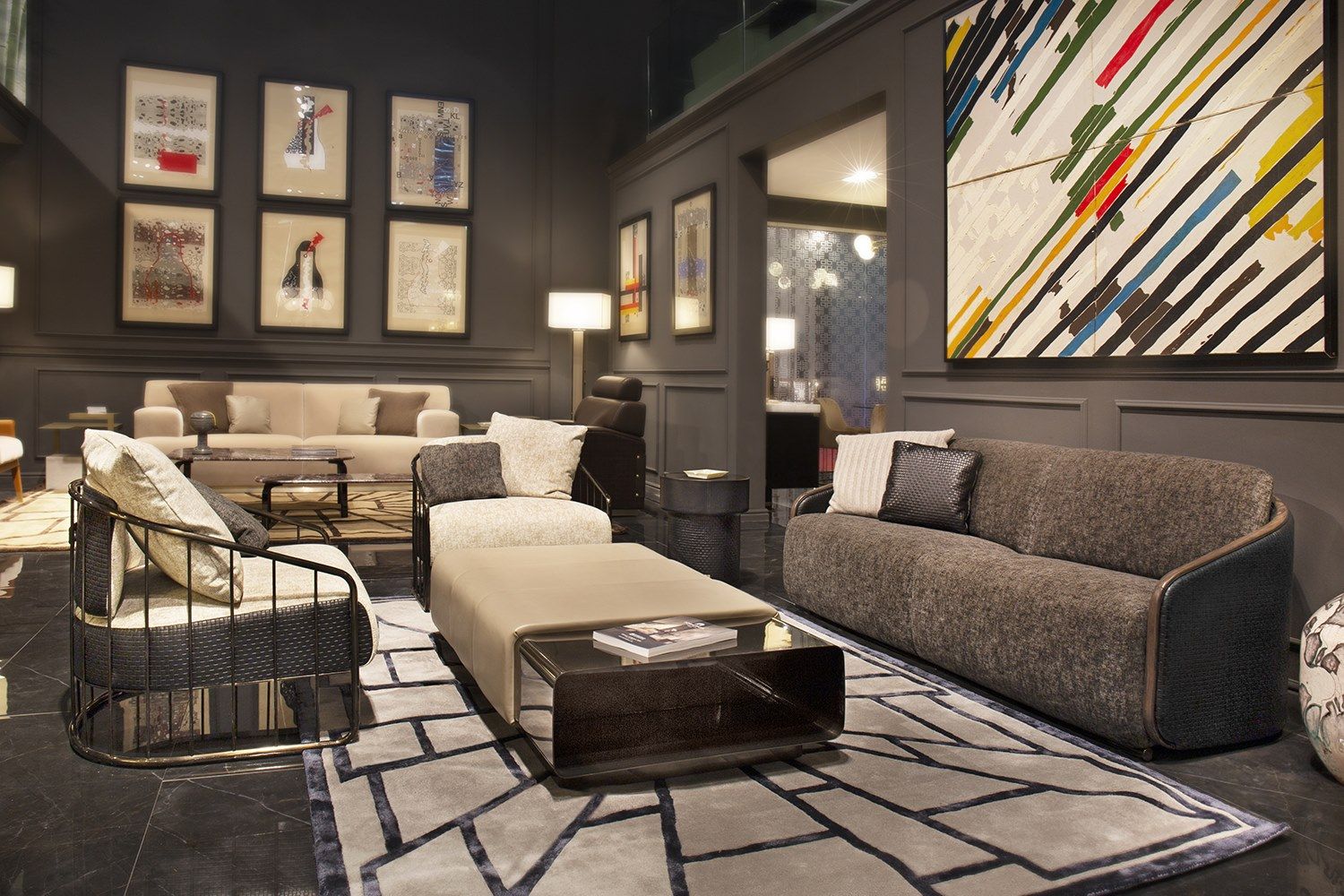 CIGAR Leather pouf / coffee table By Formitalia