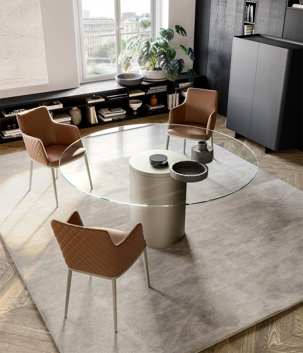 CILINDRO Round crystal table By EFORMA | design Ollen Pal