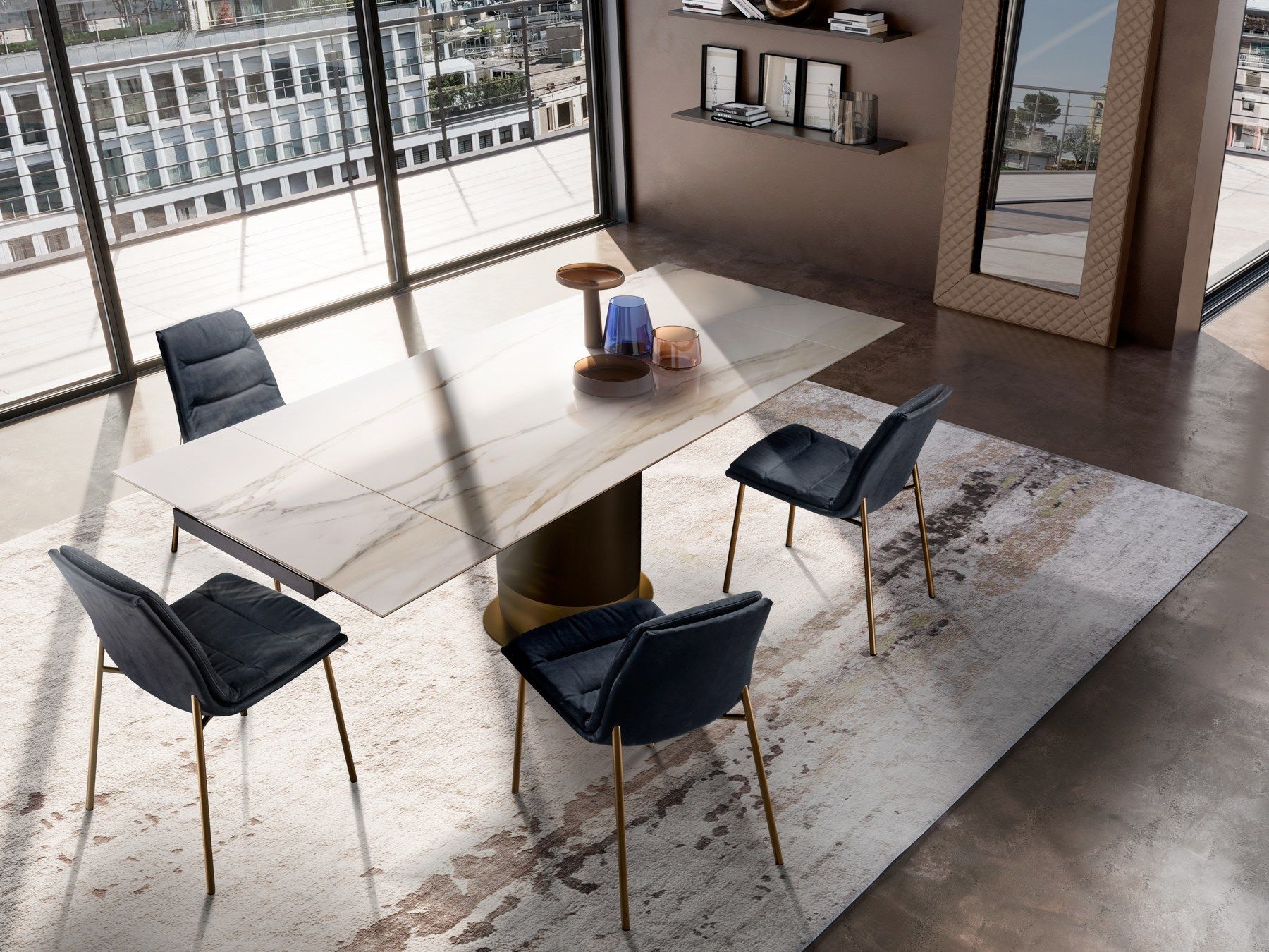 CILINDRO Rectangular ceramic living room table By EFORMA | design Ollen Pal