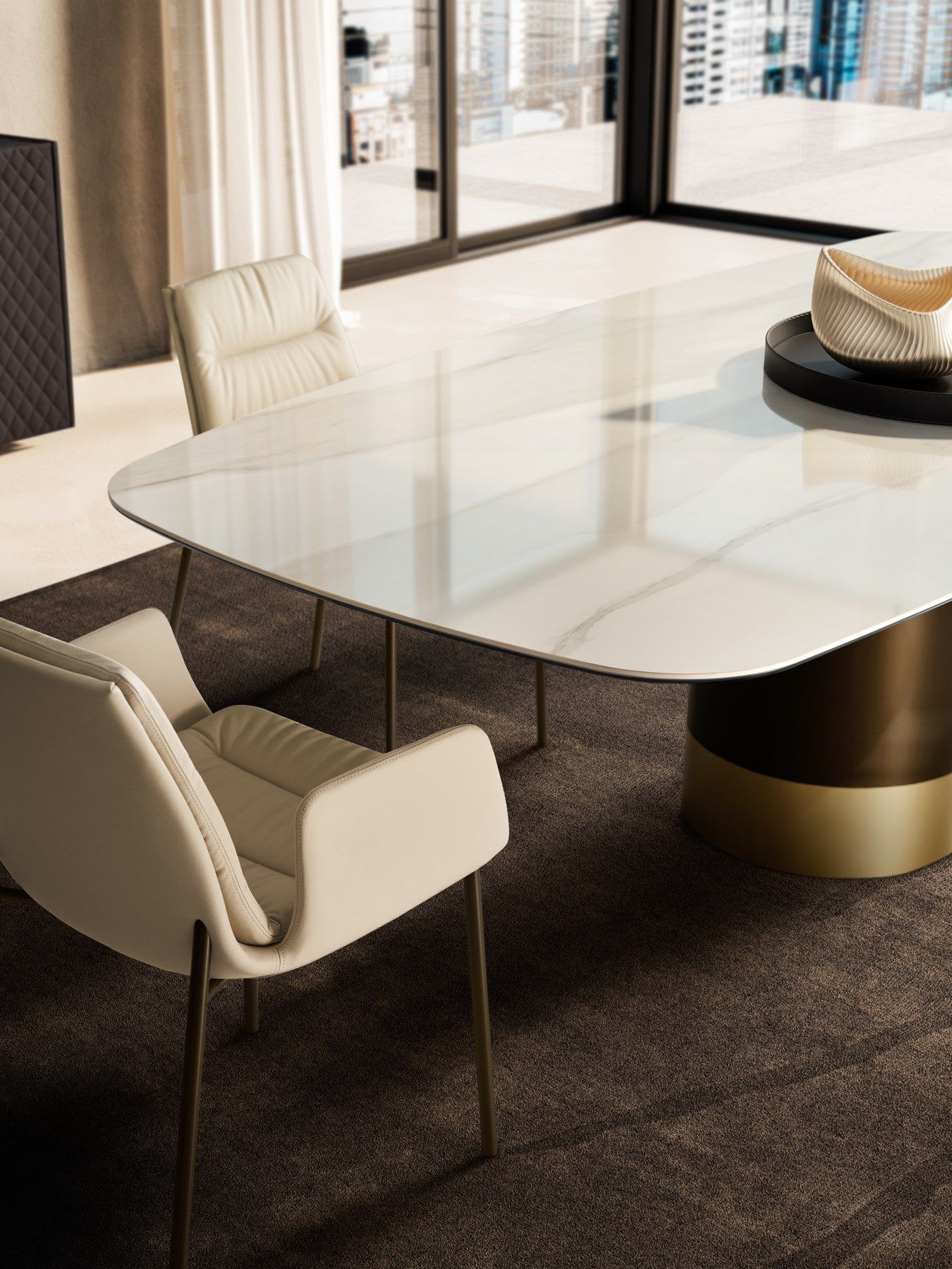 CILINDRO Rectangular ceramic living room table By EFORMA | design Ollen Pal