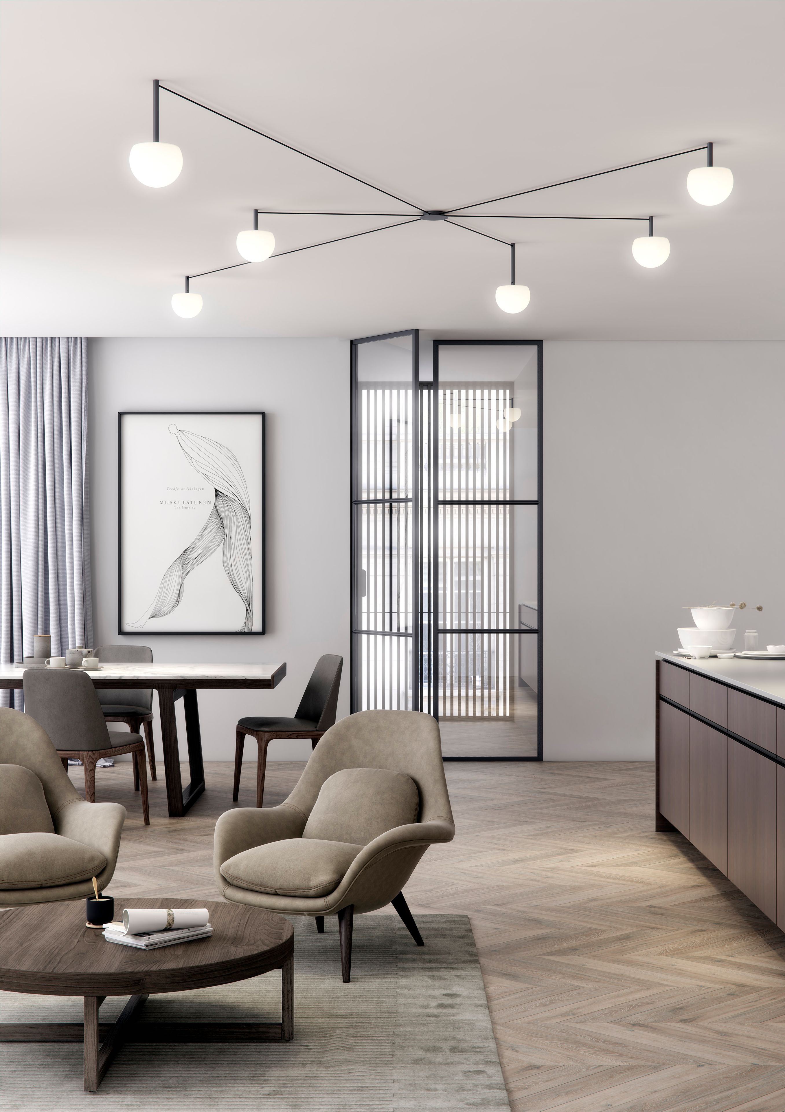 CIRC LED ceiling lamp By Estiluz