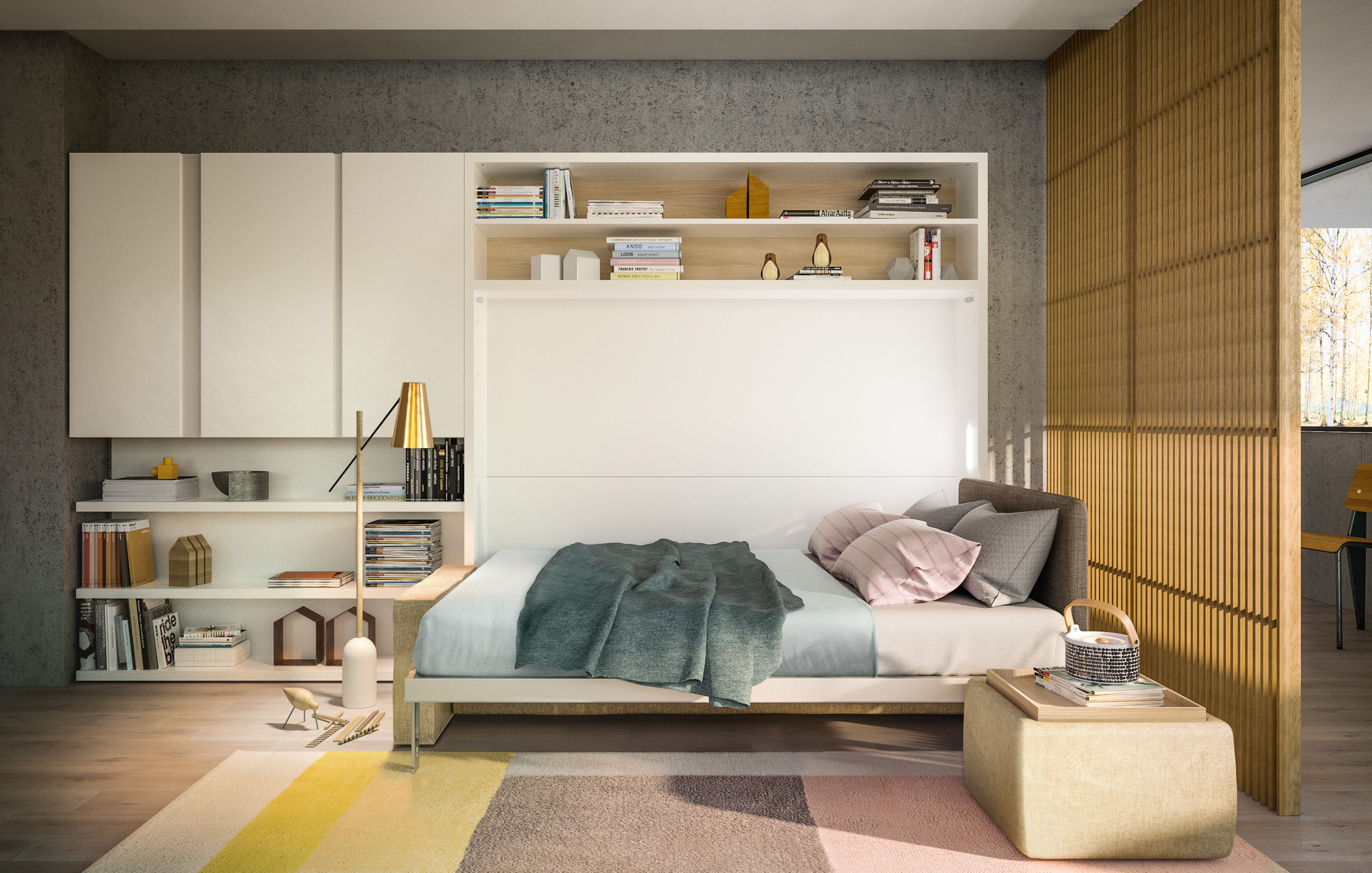 CIRCE SOFA Ensemble mural avec lit escamotable By CLEI | design R&S ...