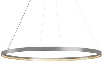 LED direct-indirect light adjustable steel pendant lamp CIRCLE 80 By Le ...