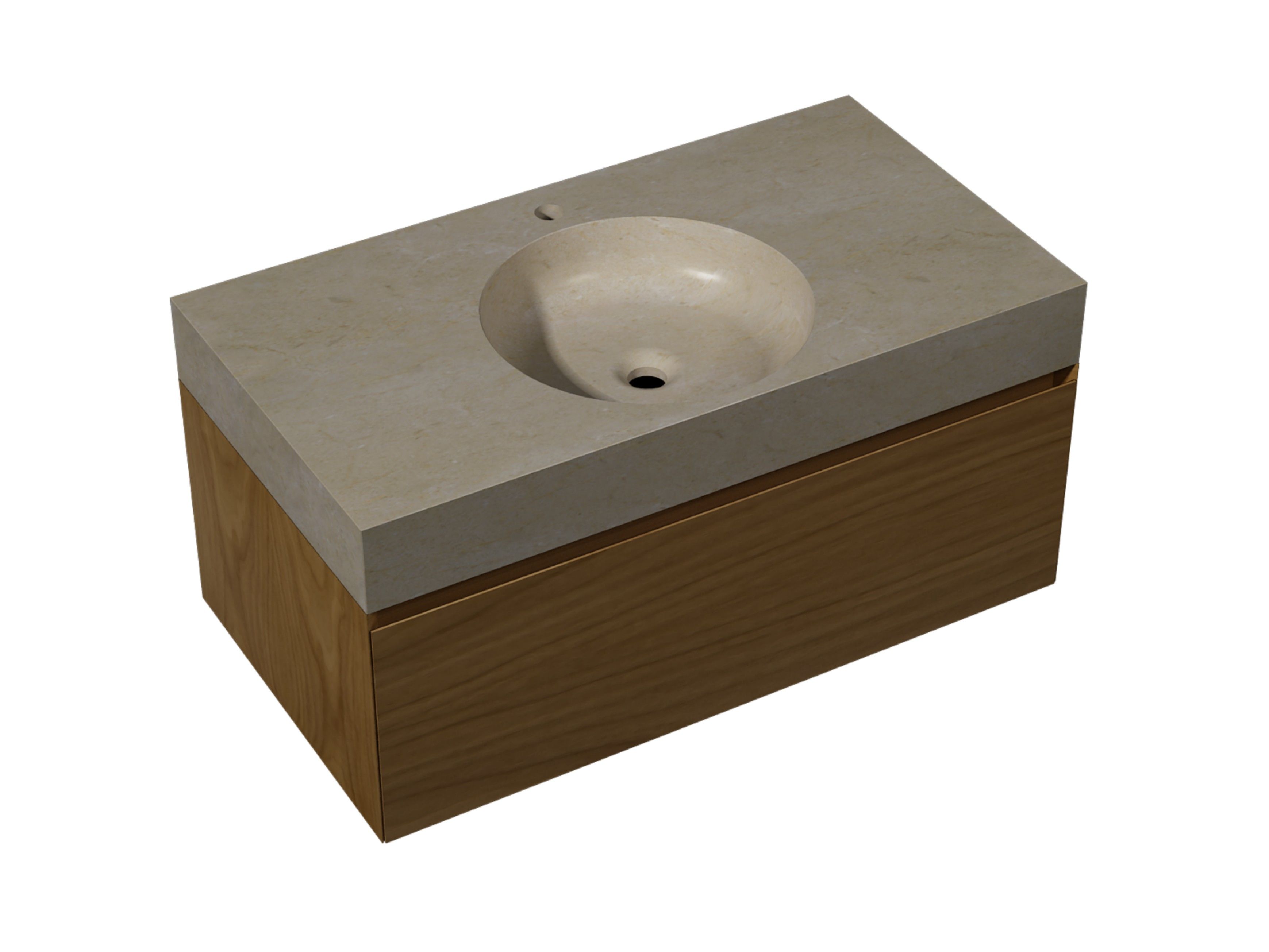 CIRCLE COUNTERTOP | Single vanity unit KARON Collection By Porcelanosa