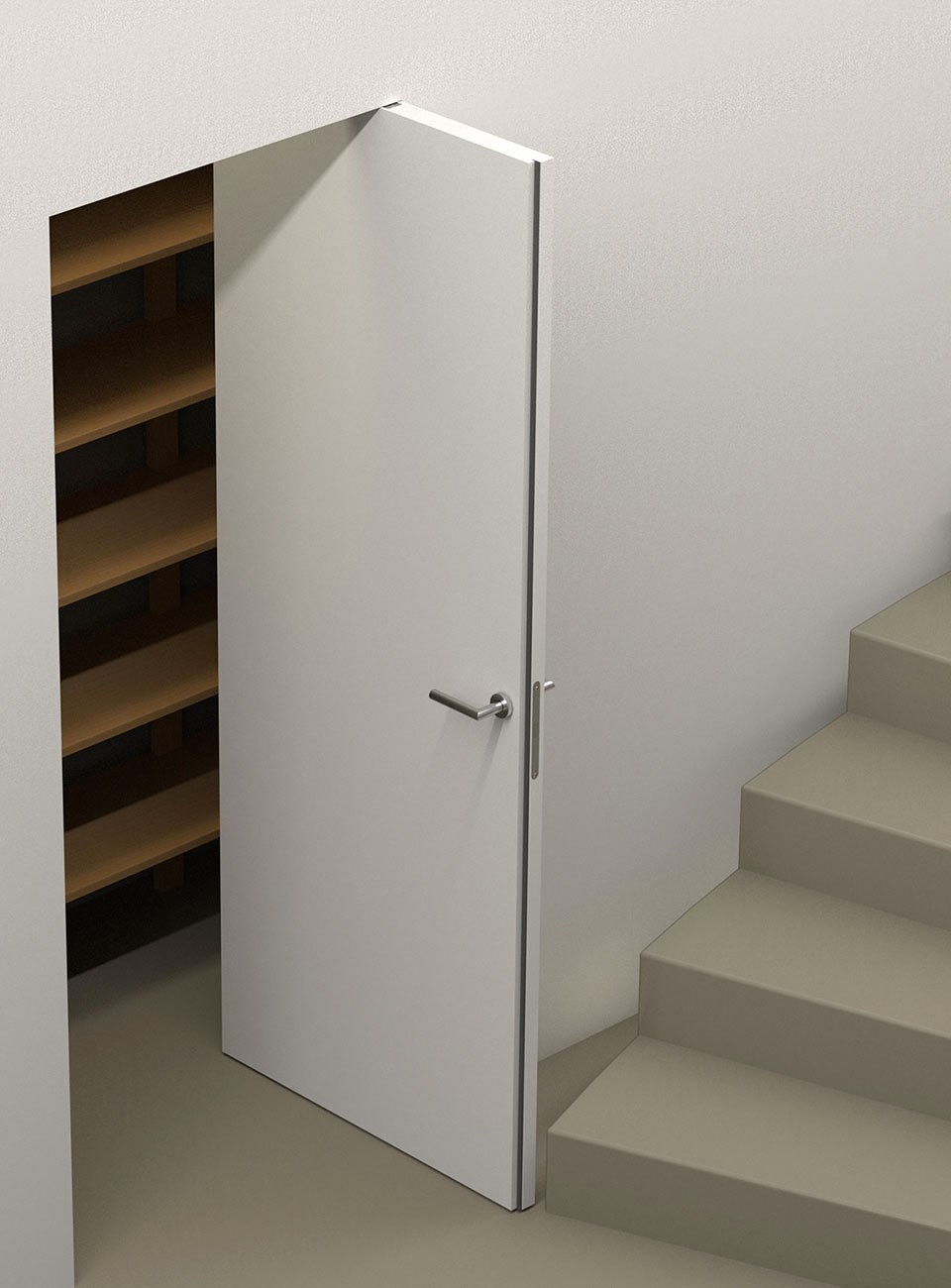 Flush-fitting pivot sliding door CIRCLE-RT By PLAN®
