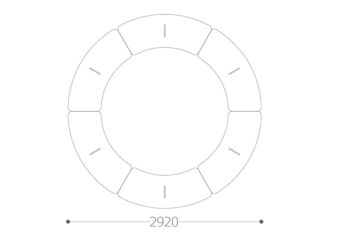 Canapé rond modulable en tissu CIRCLE By VAGHI design Satyendra Pakhalé