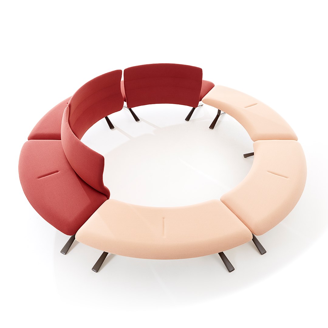 Canapé rond modulable en tissu CIRCLE By VAGHI design Satyendra Pakhalé