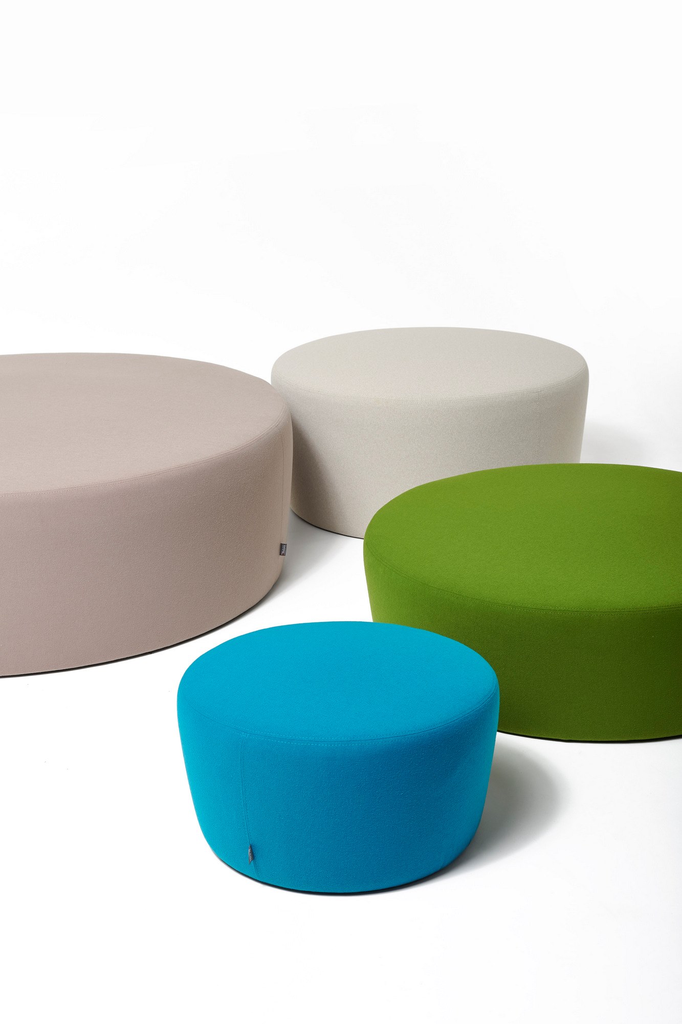 CIRCUIT Round fabric pouf By Diemme