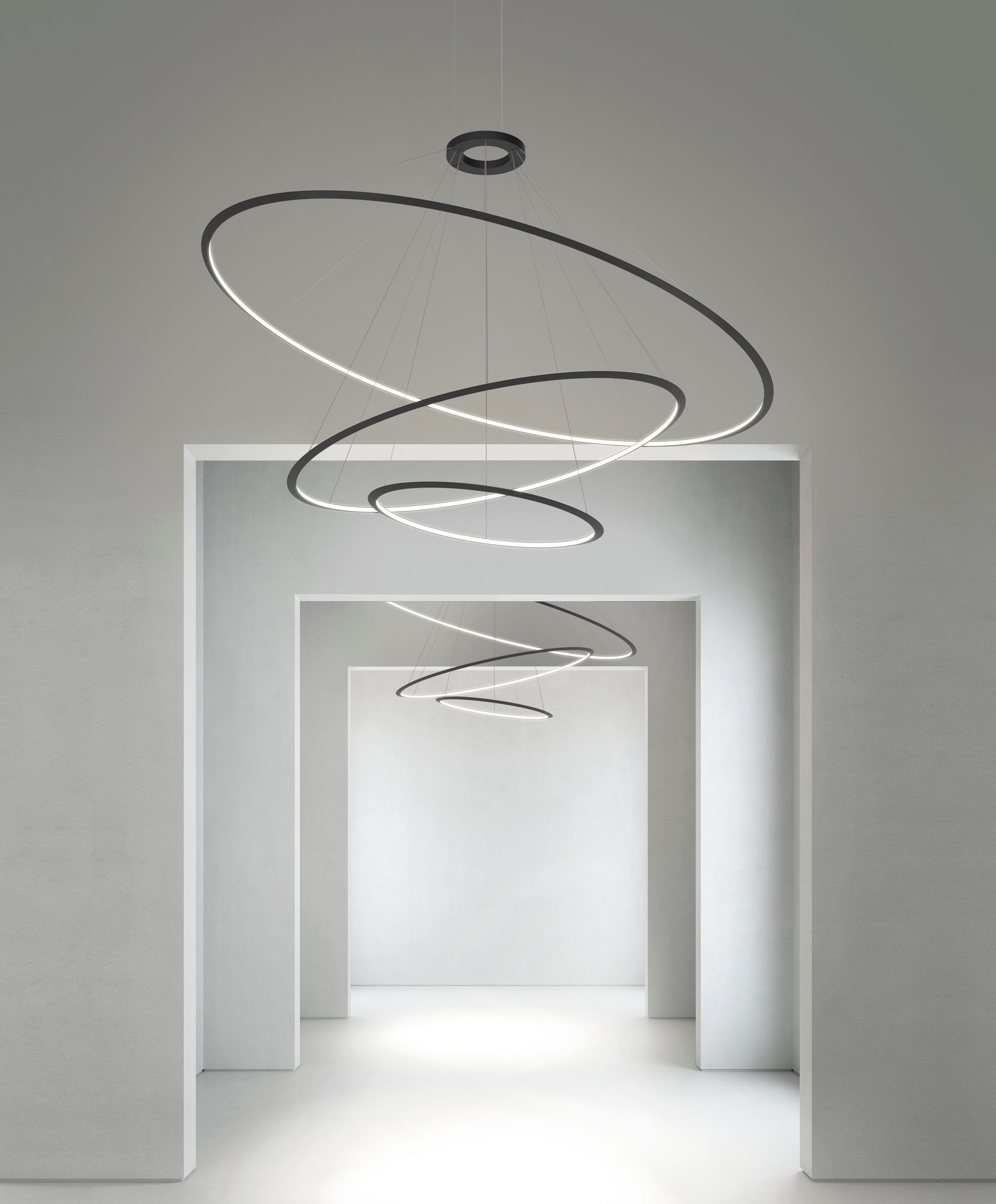 CIRCULAR LED aluminium pendant lamp By LedsC4 | design Ramón Benedito