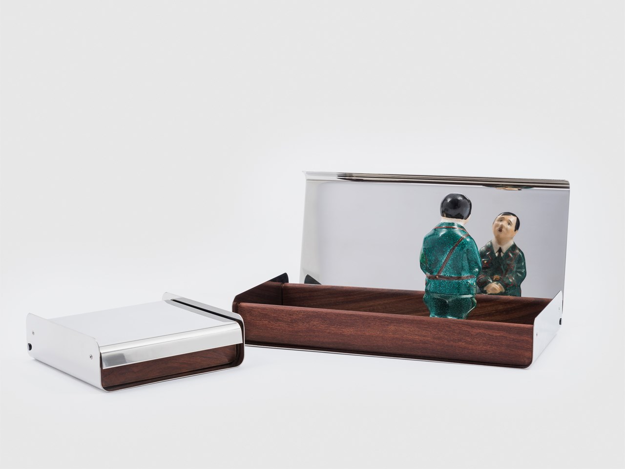 Stainless steel and wood storage box CITERA By Danese Milano design ...