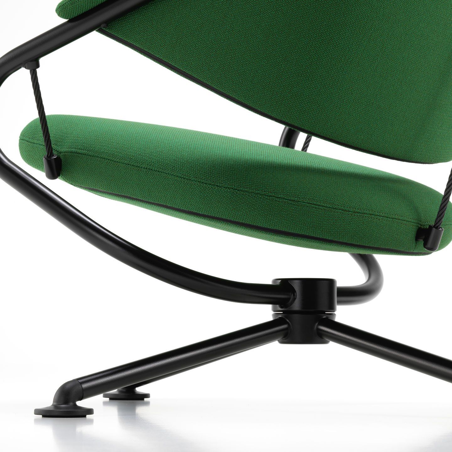 Swivel fabric easy chair with 4-spoke base with armrests CITIZEN ...