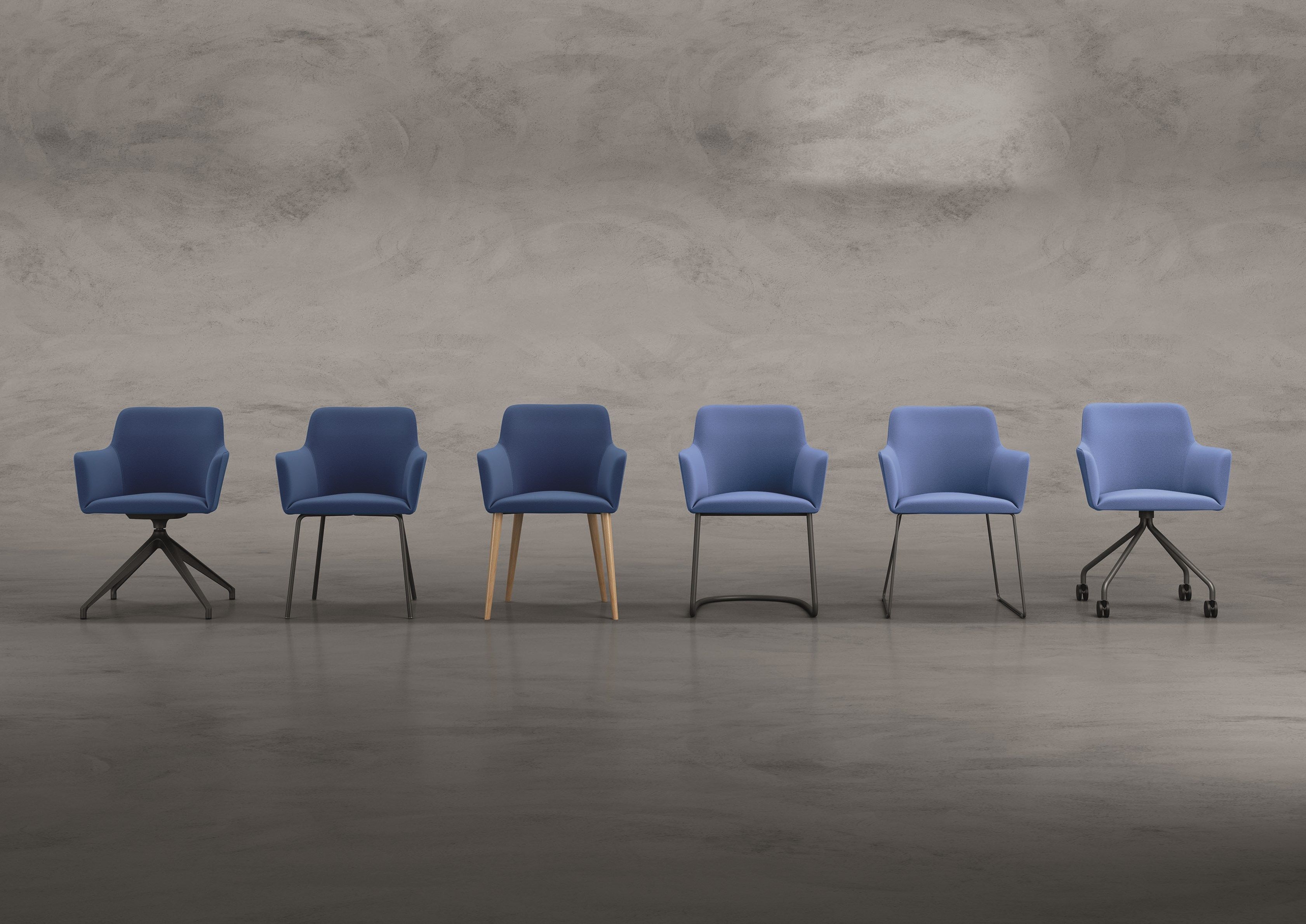 Cantilever upholstered chair CITY | Cantilever chair City Collection By ...