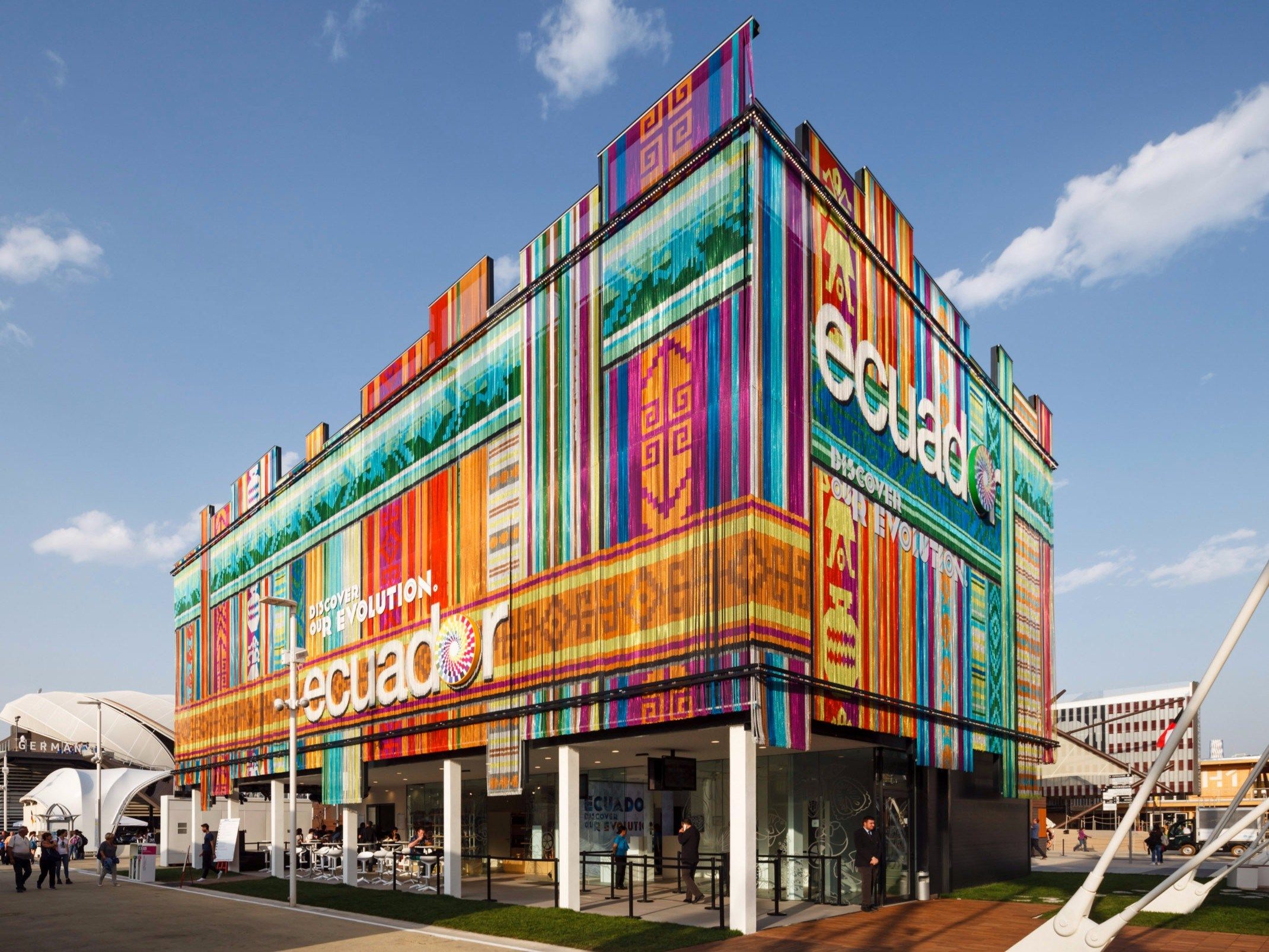 Metal mesh for facade CLADDING EXTERIOR PAVILION By Kriskadecor