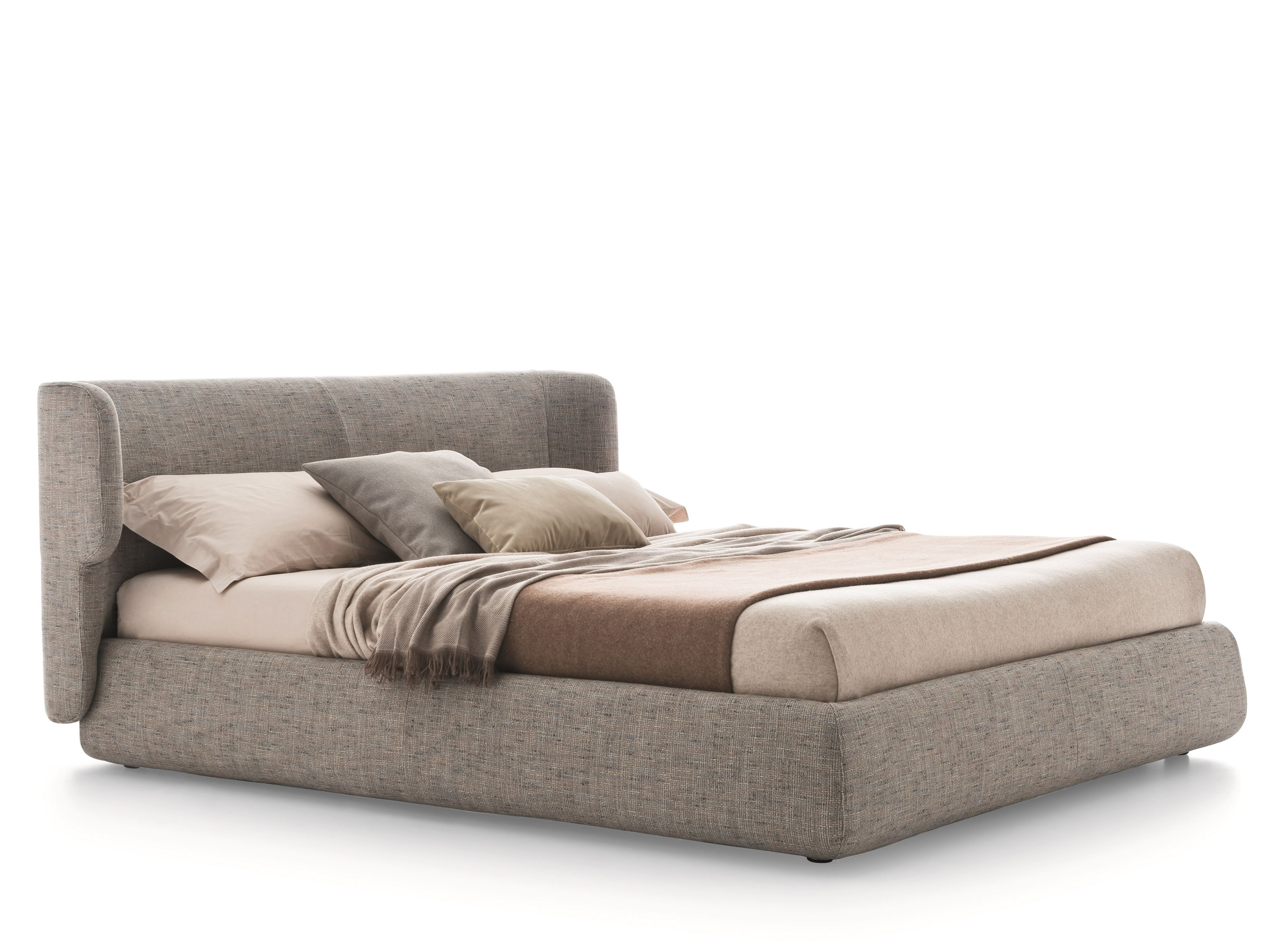 CLAIRE | Fabric bed Fabric double bed with upholstered headboard By ...