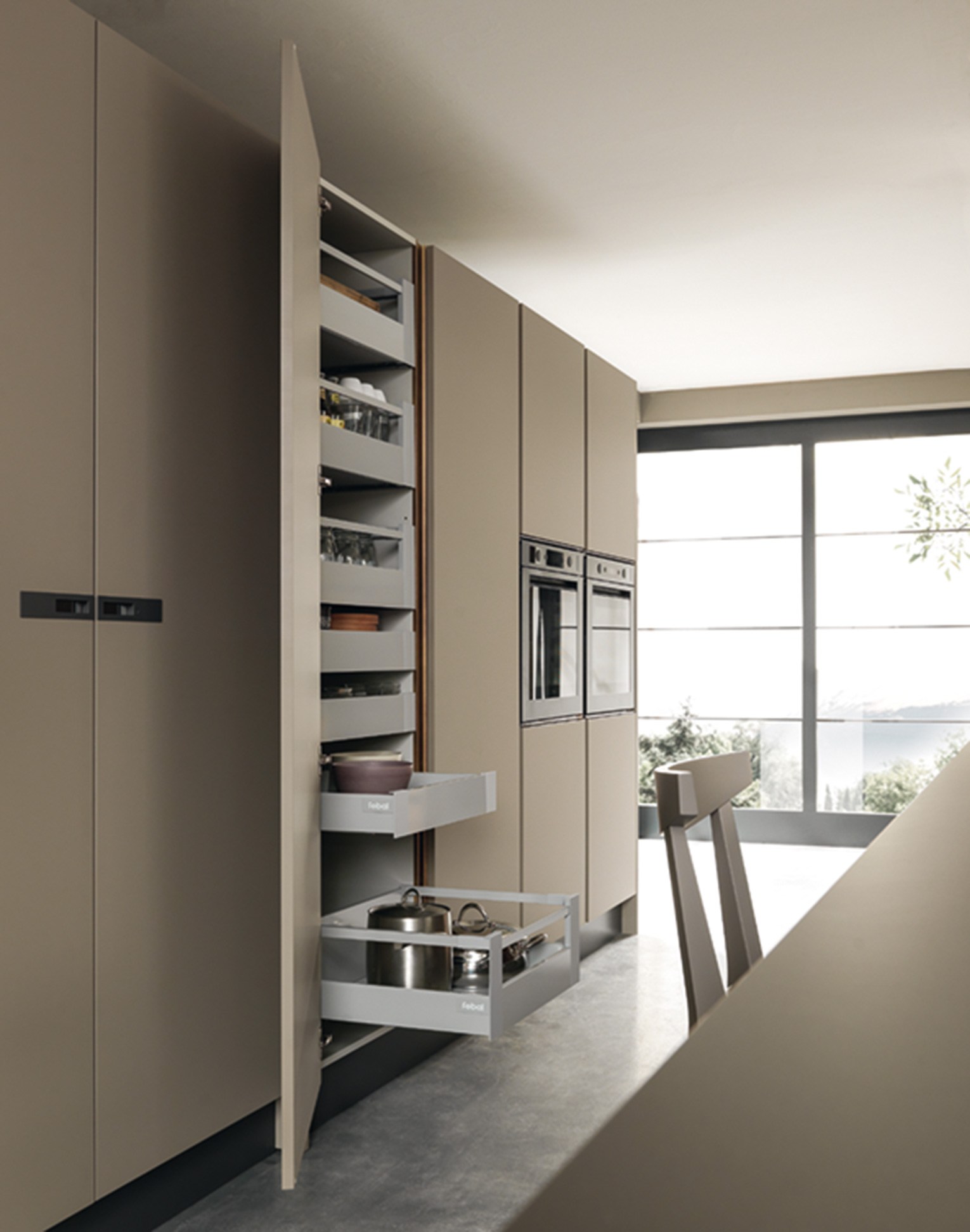 CLASS LINE | Kitchen with island By Febal Casa design Alfredo Zengiaro