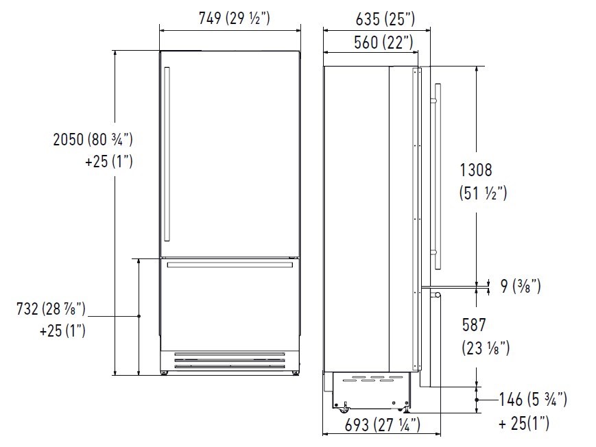 CLASSIC 75 - KS7490TST | Refrigerator Built-in refrigerator with ...