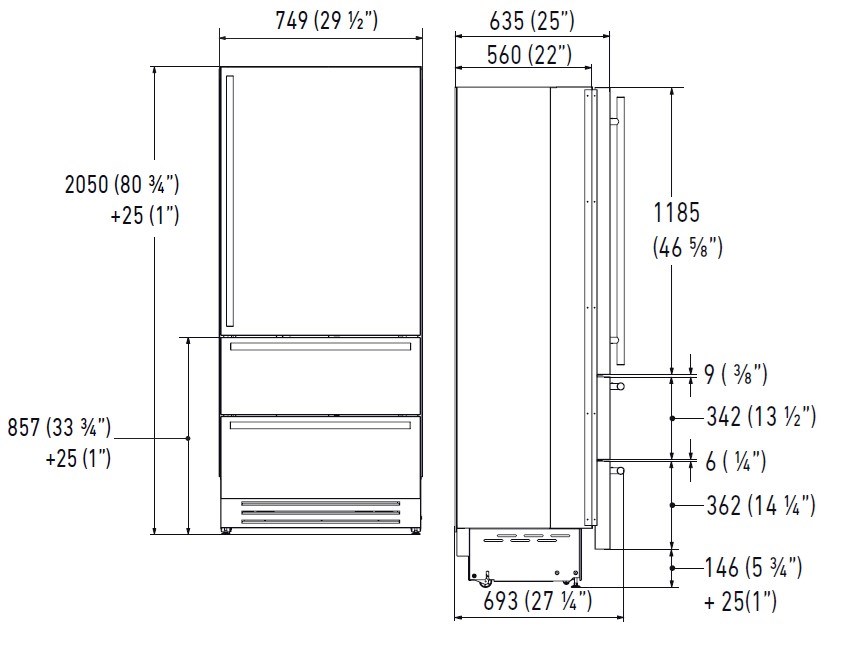 CLASSIC 75 - KS7490HST | Refrigerator Built-in refrigerator with ...