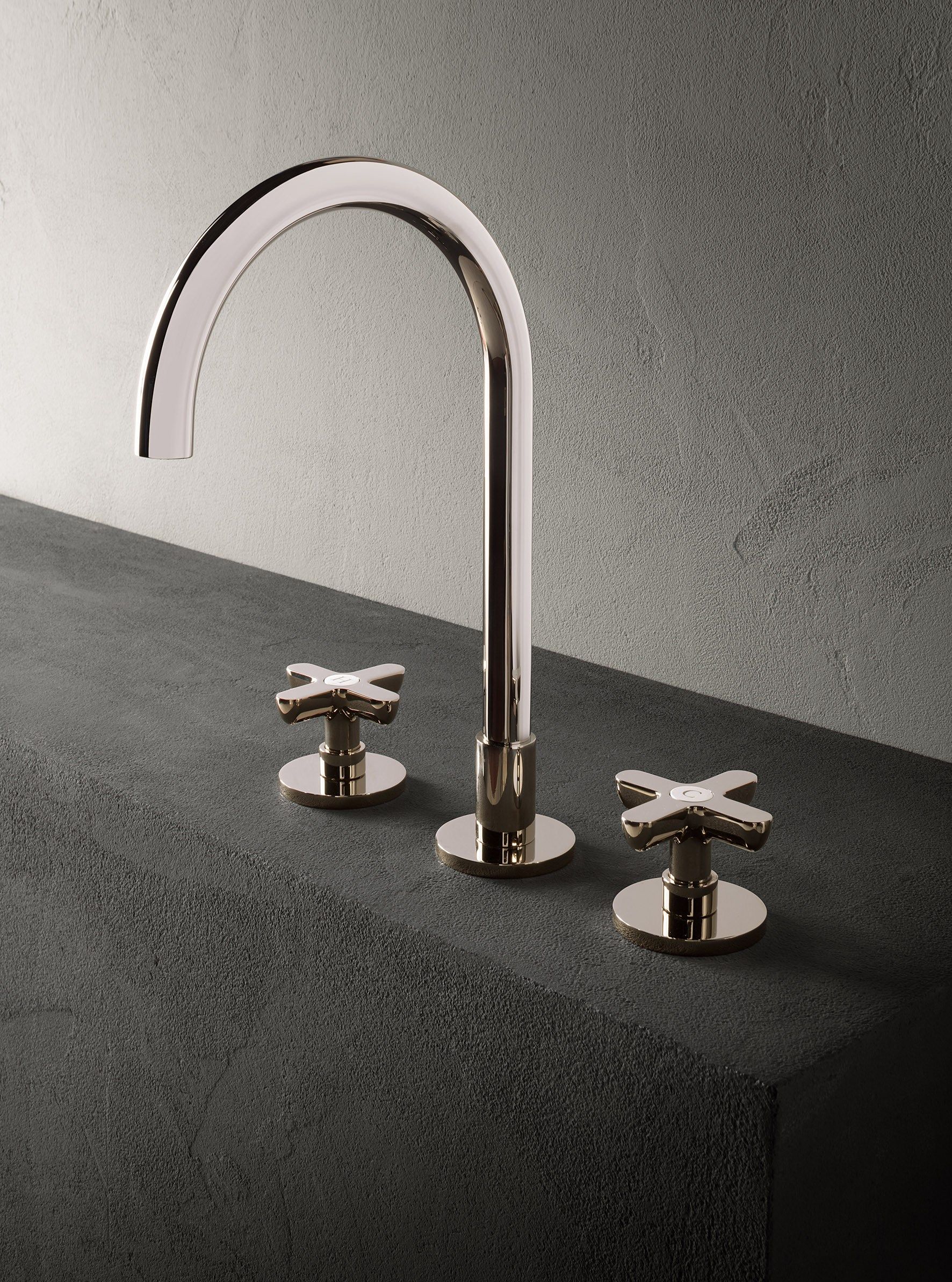 ICONA CLASSIC 3 hole chromed brass washbasin tap By Fantini Rubinetti ...