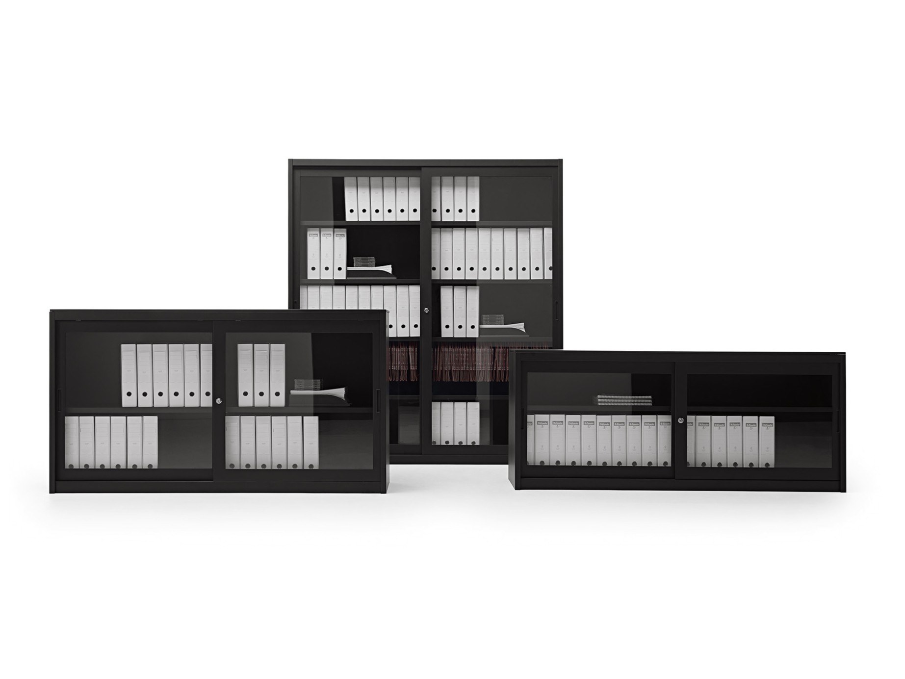 CLASSIC Glass office storage unit with sliding doors By Fantin | design ...