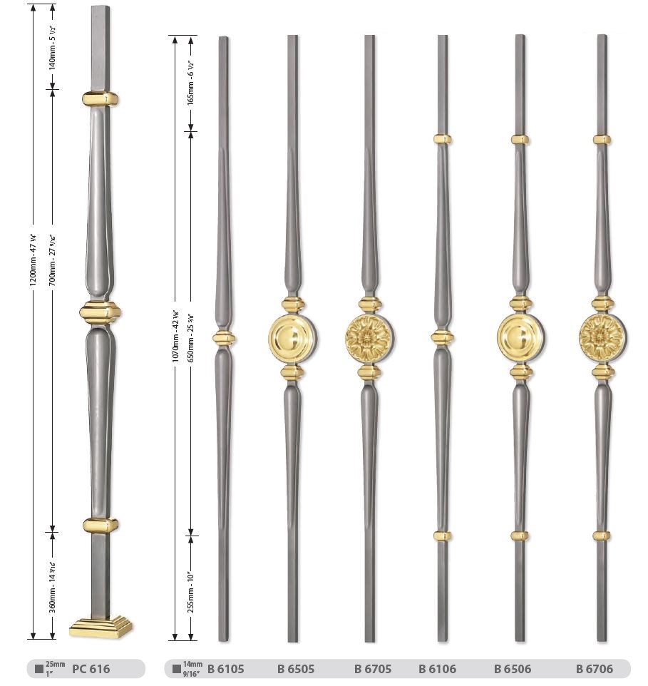 CLASSIC Brass parapet By Grande Forge