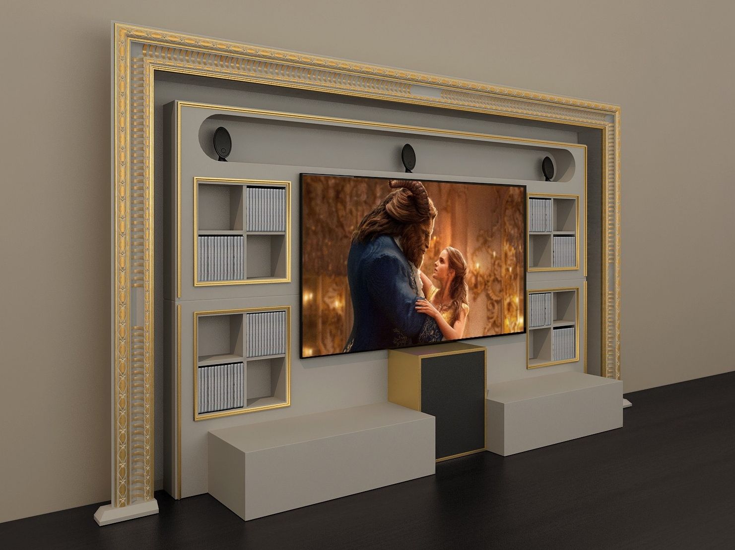 TV wall system CLASSIC THE WALL By Vismara Design