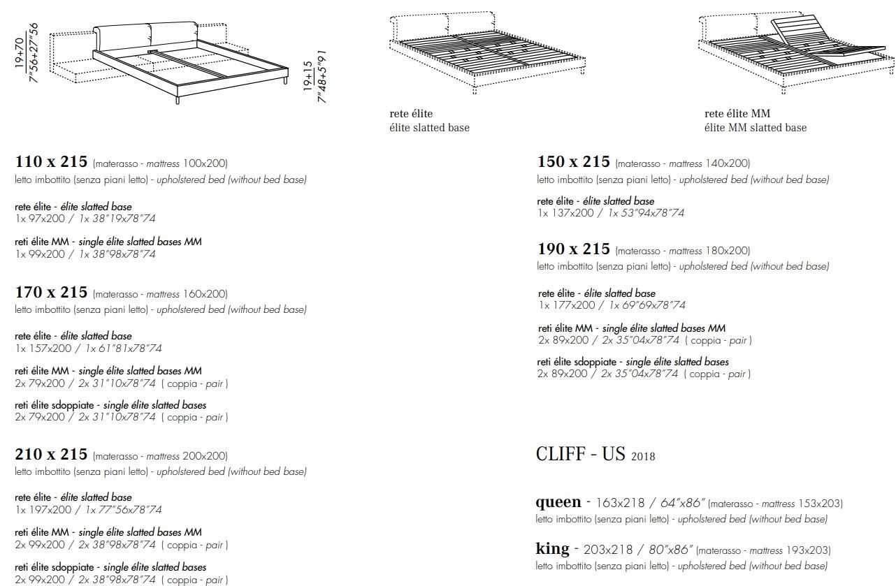CLIFF | 床 By Meridiani 设计师Andrea Parisio
