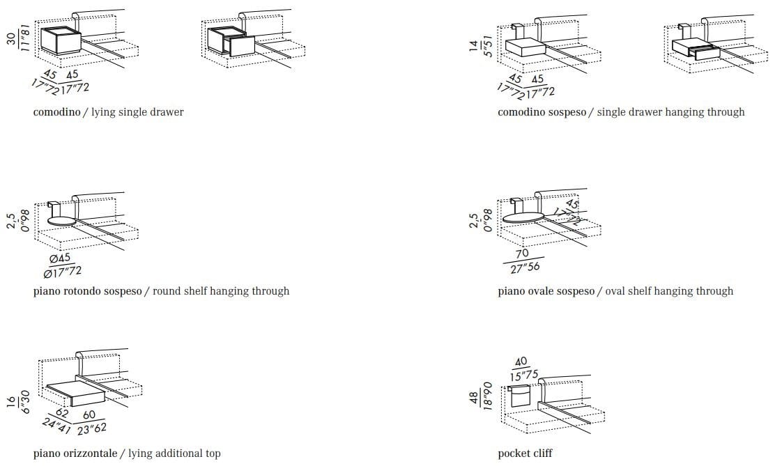 CLIFF | 床 By Meridiani 设计师Andrea Parisio