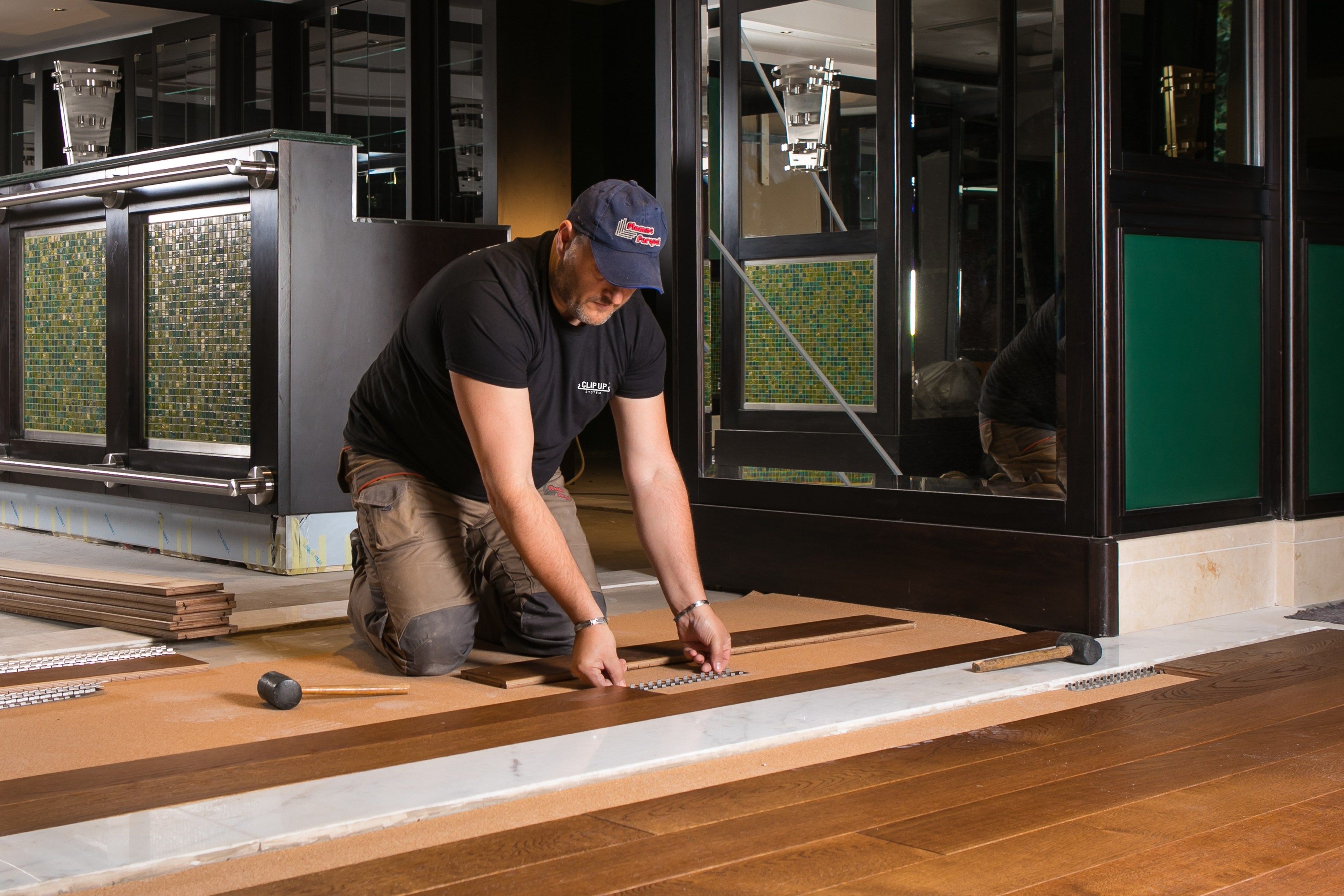 Modular installation system for parquet CLIP UP SYSTEM® 16 MM By Garbelotto