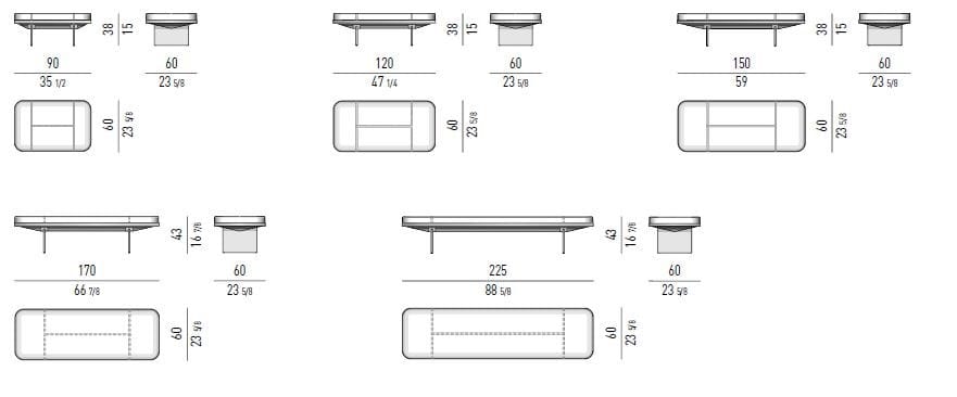 CLIVE | Panca Collezione Clive By Minotti
