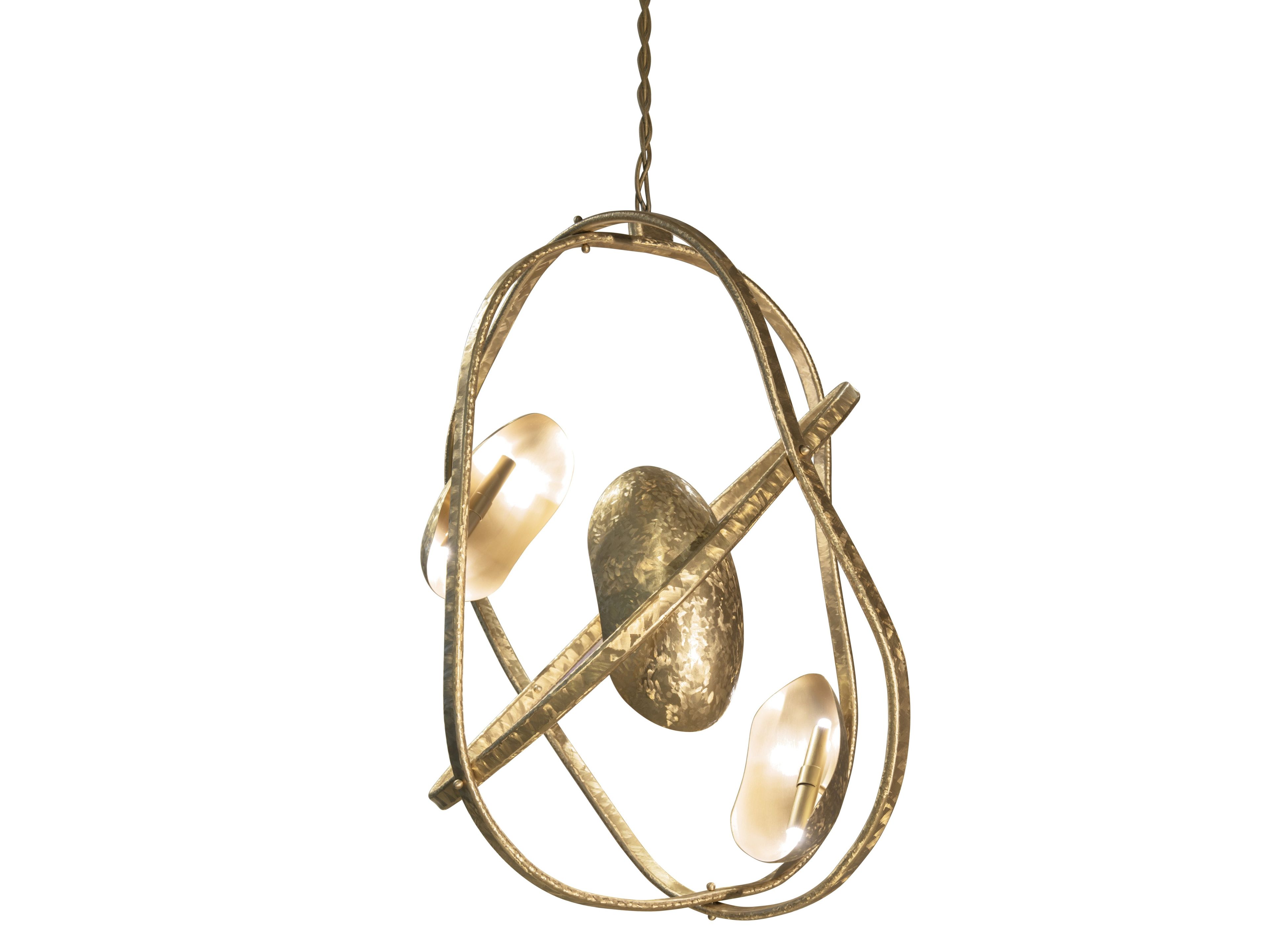 Frosted brass pendant lamp CLOUD By Cornelio Cappellini