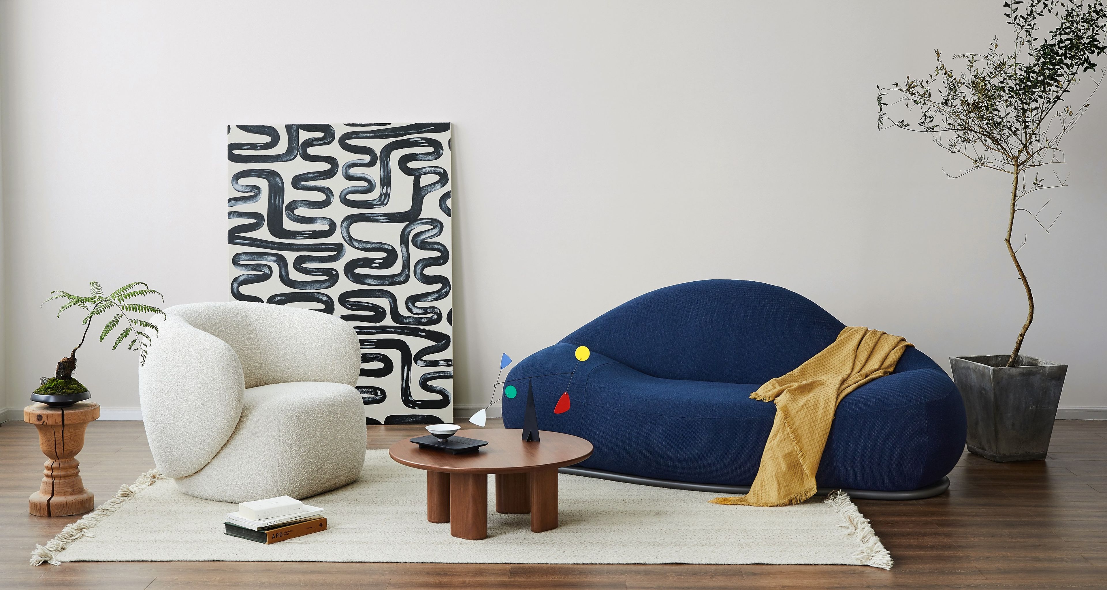 Curved 2 seater fabric sofa CLOUD Cloud Collection By grado design