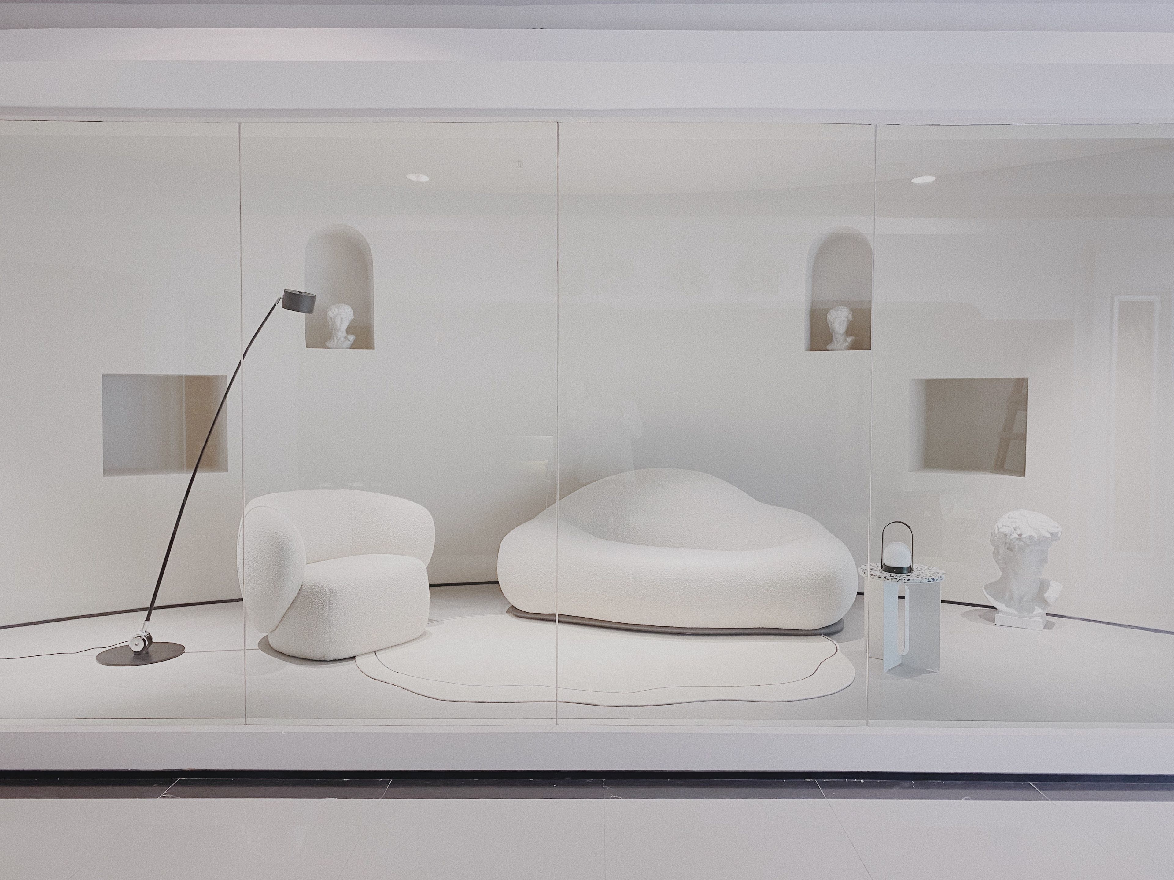 Curved 2 seater fabric sofa CLOUD Cloud Collection By grado design